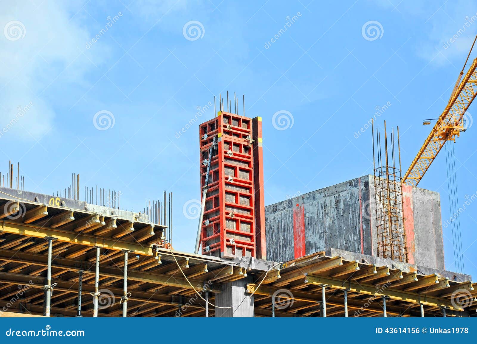 Concrete Formwork and Floor Beams Stock Photo - Image of form, curb ...