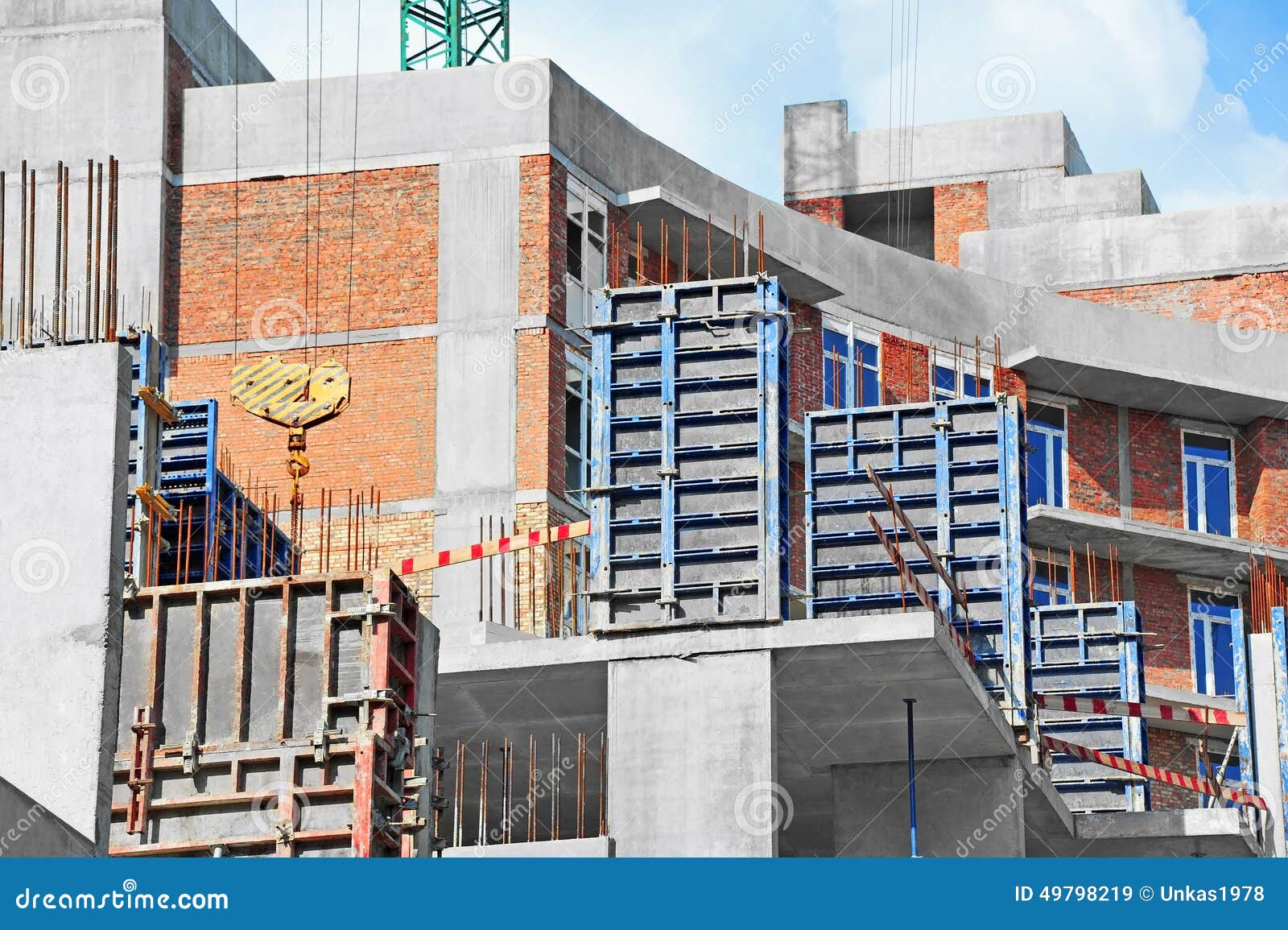 Concrete Formwork and Floor Beams Stock Image - Image of iron ...