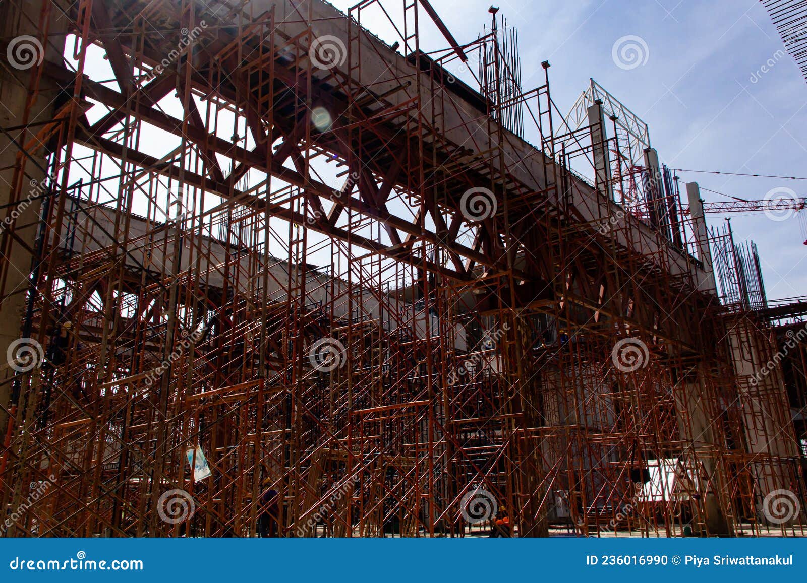 Concrete Formwork and Scaffolding Stock Photo - Image of installing ...