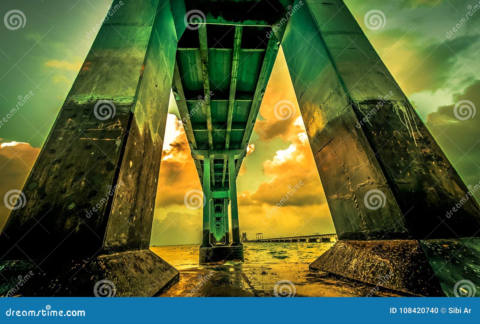 Concrete Foundation of Bridge Stock Photo - Image of pillar, structure ...