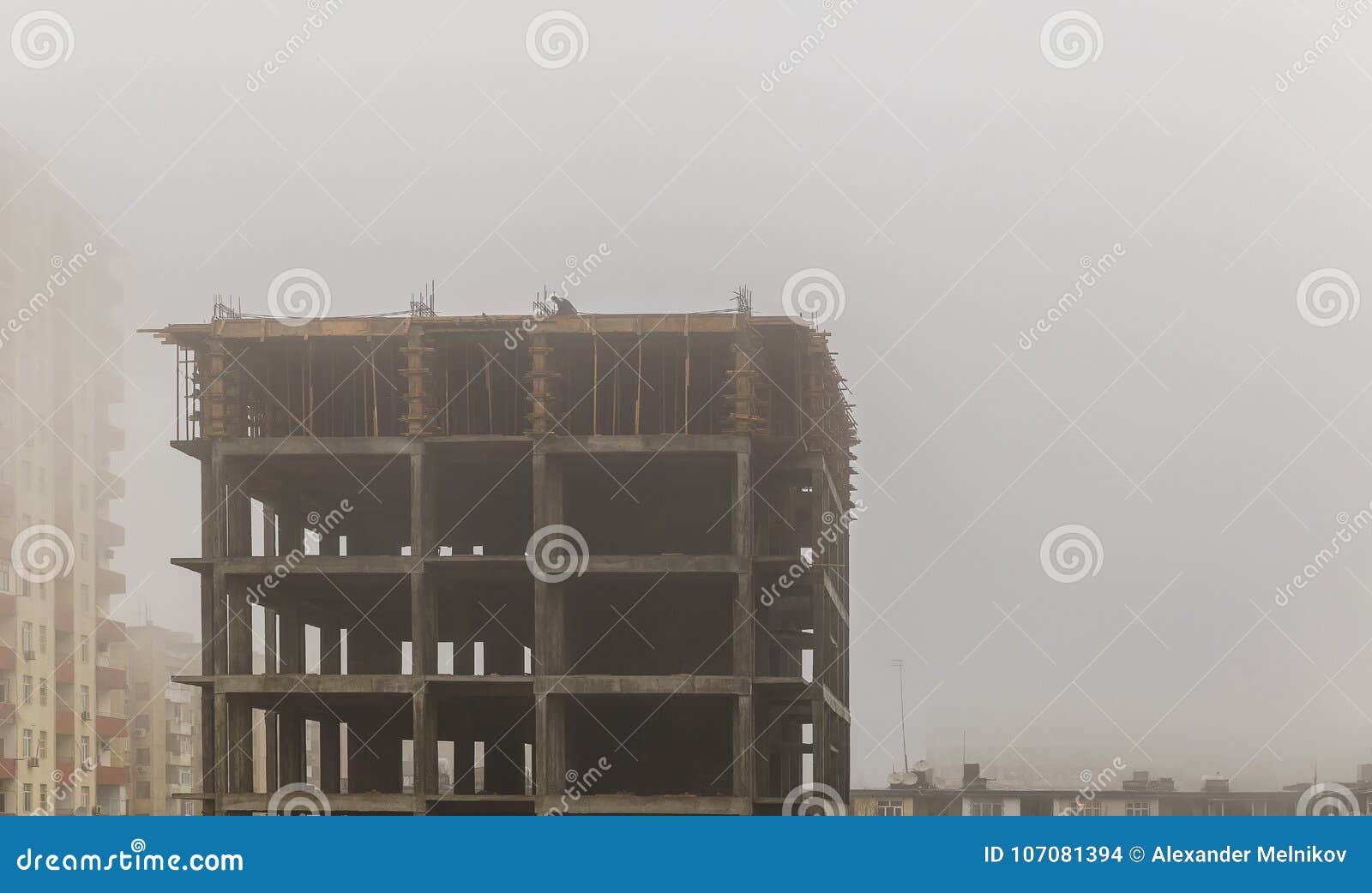 Concrete Frame of a Building Under Construction Stock Photo - Image of ...