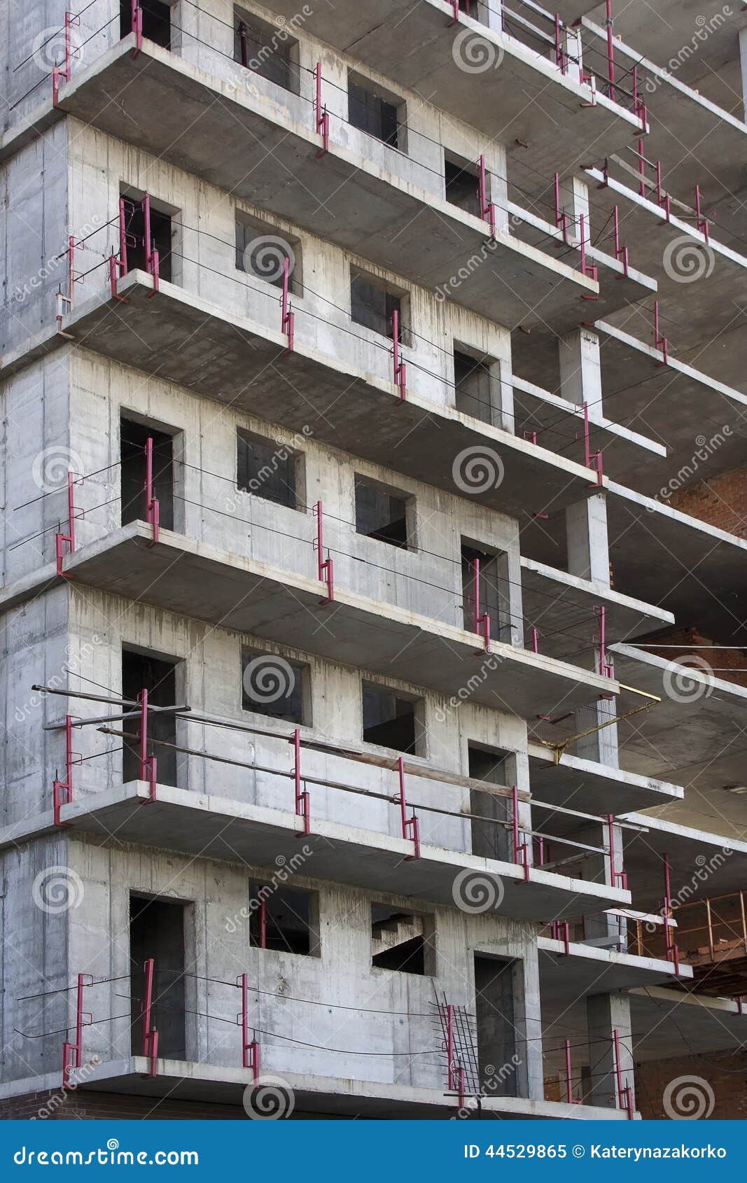Concrete frame house stock image. Image of engineering - 44529865