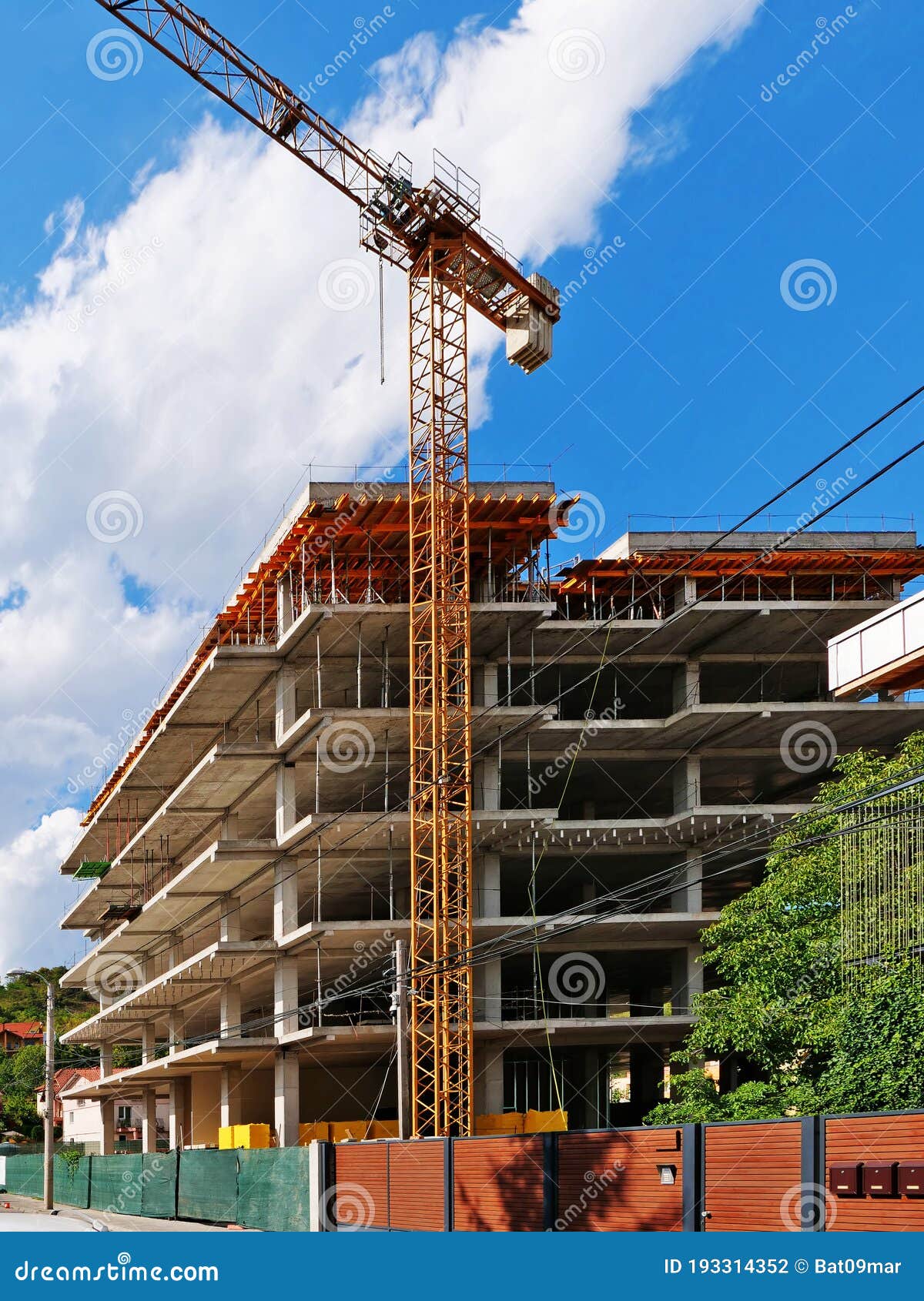 Concrete Frame Structure of a New Multi-story Apartment Building and ...