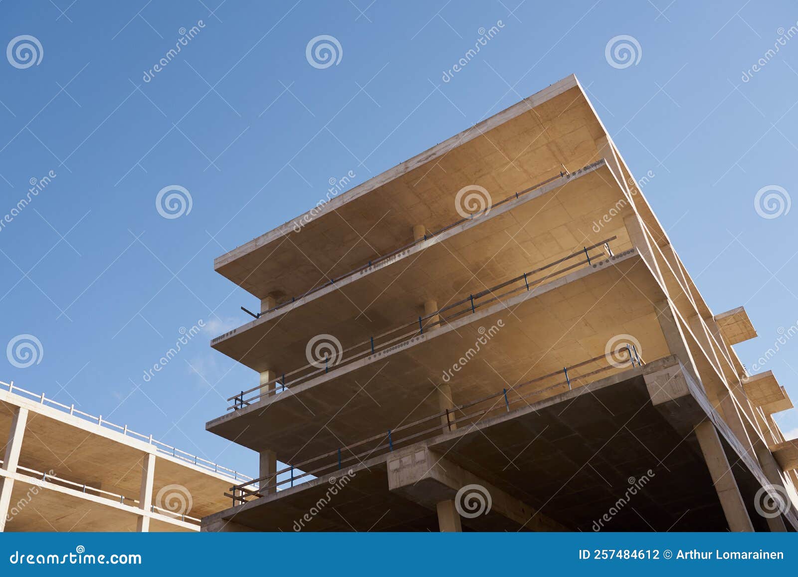 Concrete Frames of Future Buildings at the Construction Site. Stock ...