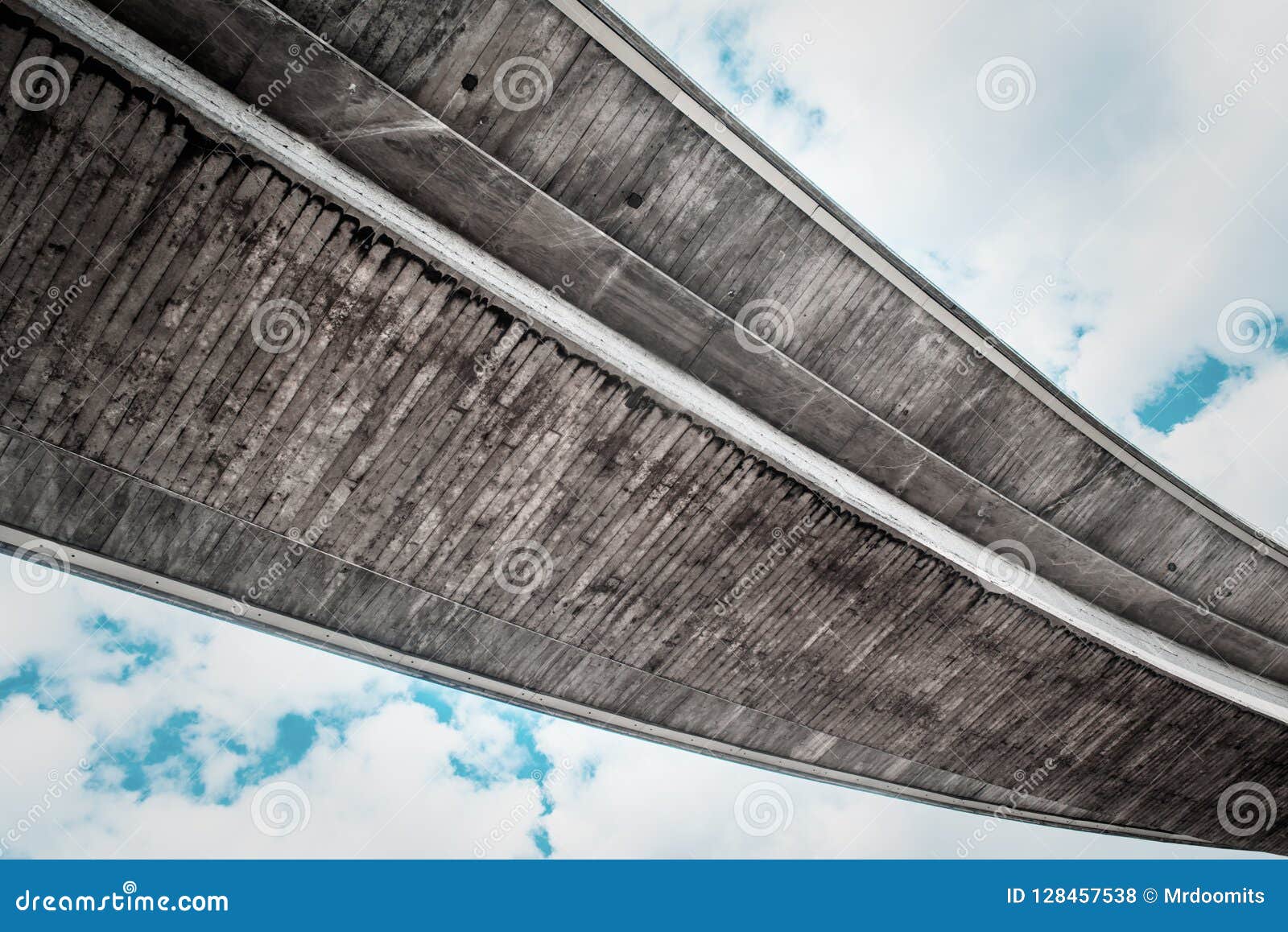 Concrete Freeway Overpass stock photo. Image of elevated - 128457538