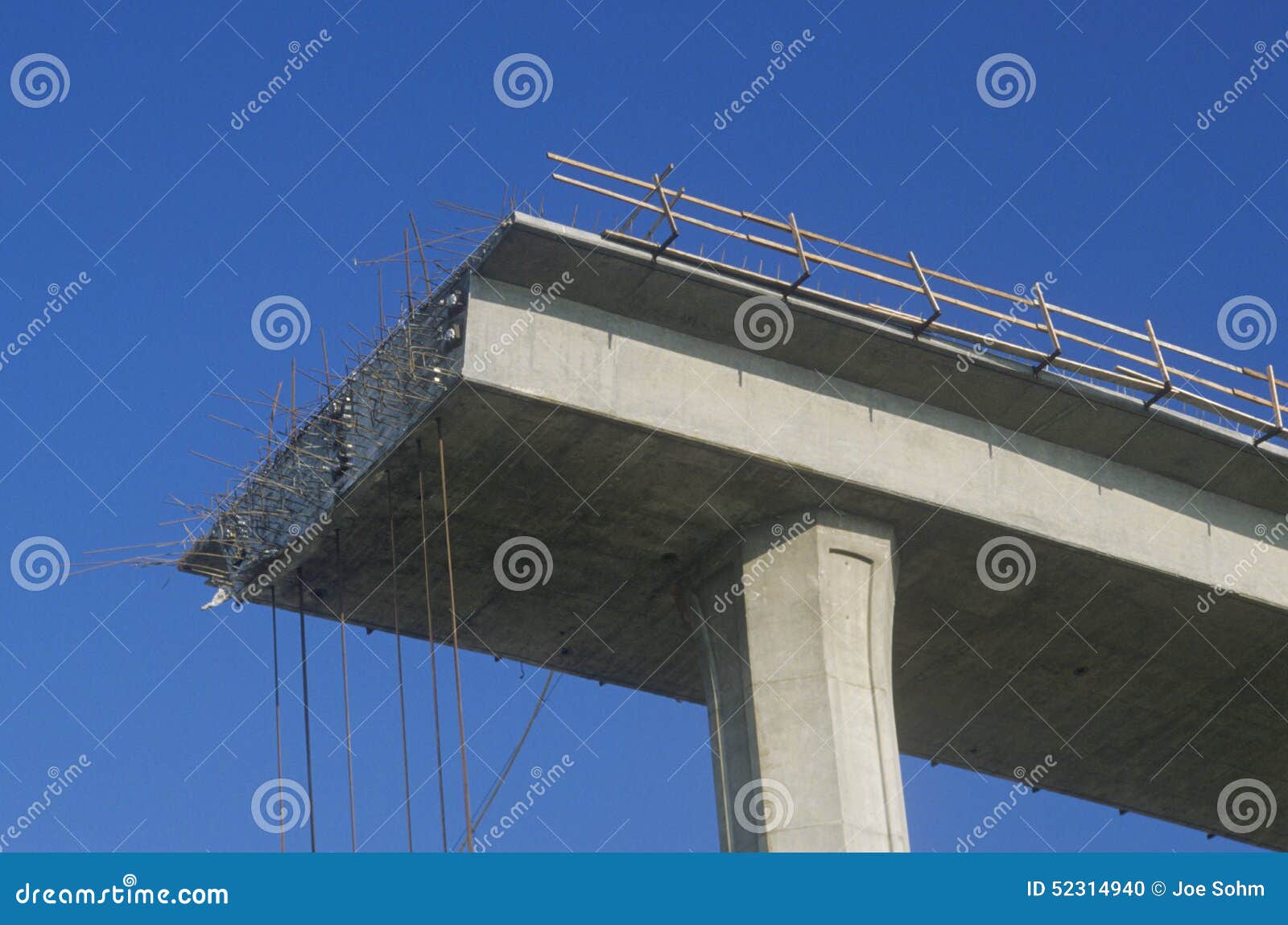 A Concrete Freeway Structure Ends Abruptly with Iron Support Structures ...