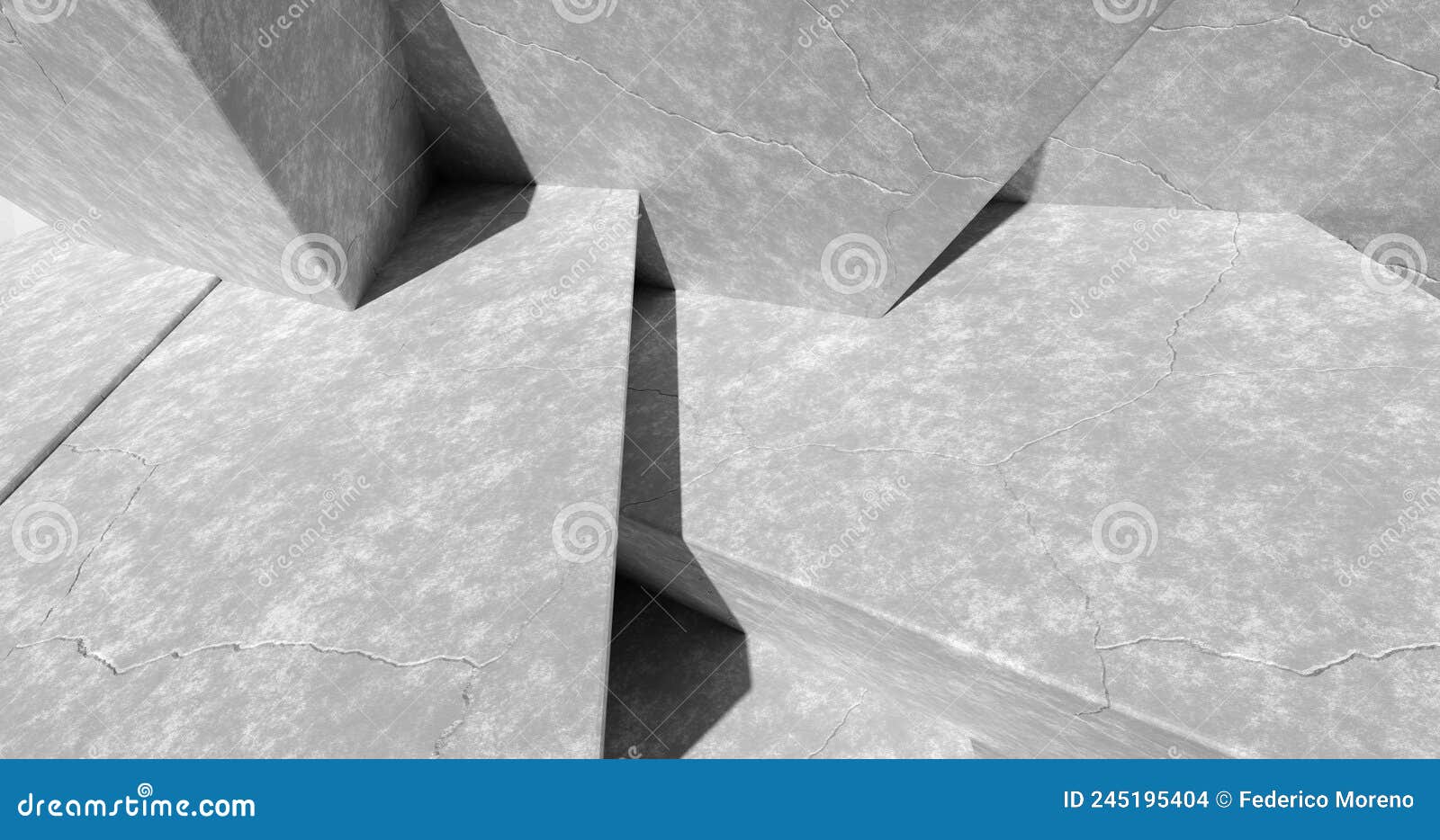 Concrete Geometric Shapes. Polygonal Relief Pattern. Industrial Style ...