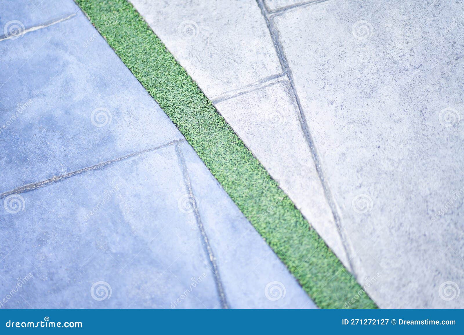 Concrete and Grass Path Abstract Background. Selective Focus Stock ...