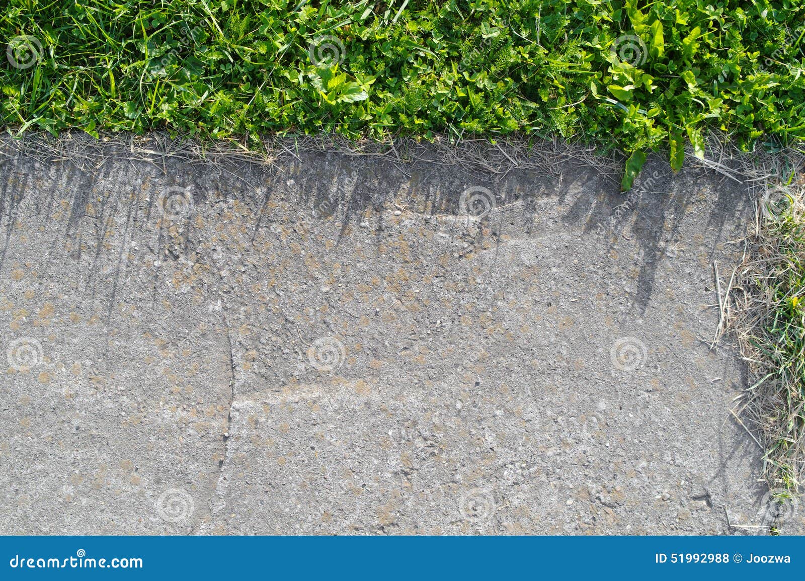 Concrete and grass texture stock photo. Image of pattern - 51992988