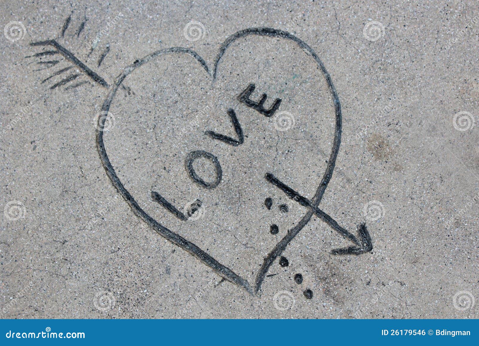 Concrete Heart stock photo. Image of romance, concrete - 26179546