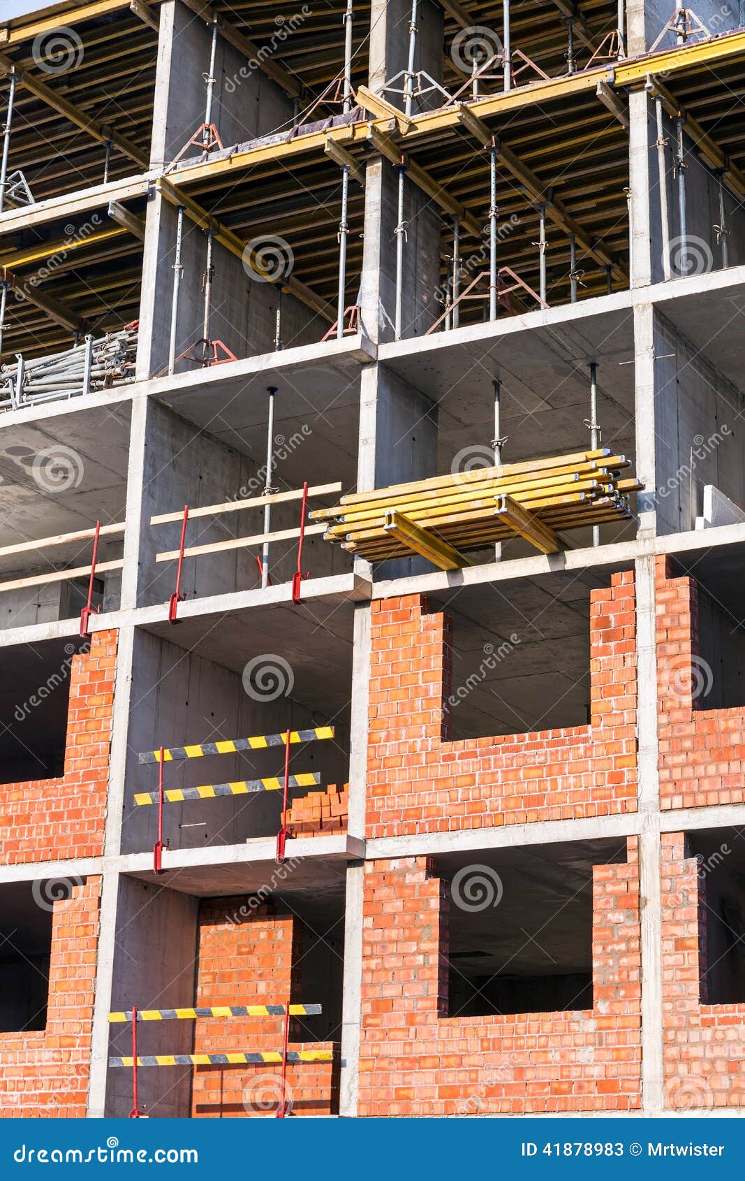 Concrete High-rise Construction Stock Image - Image of apartment ...