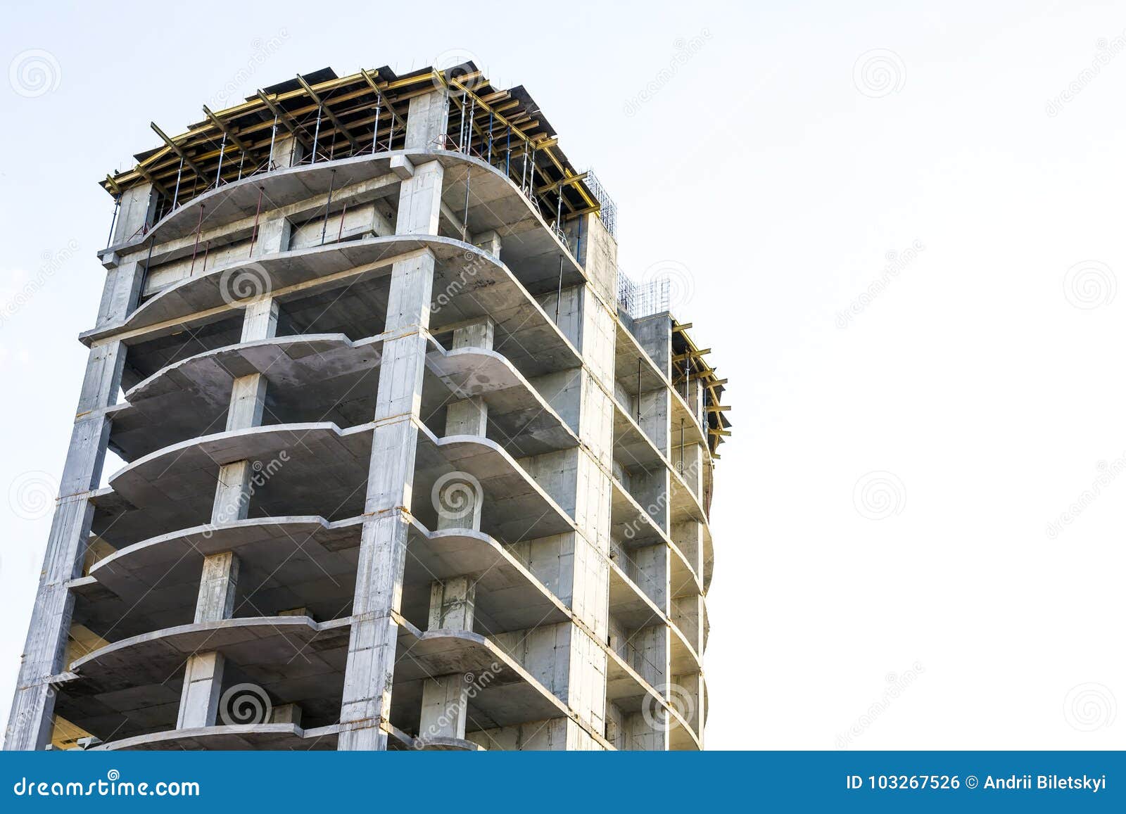 Concrete High Storey Building Frame Under Construction Stock Photo ...