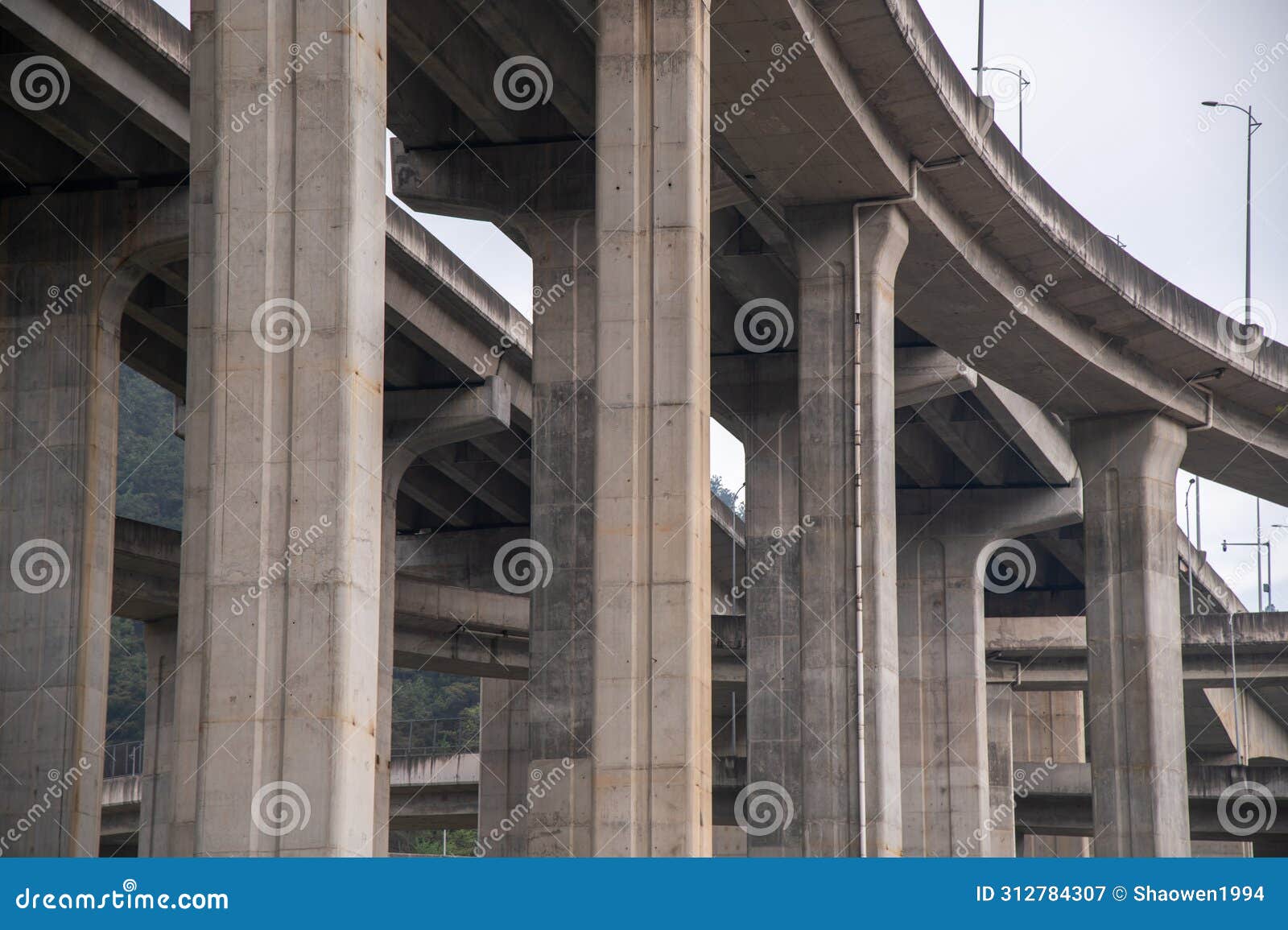 Concrete highway bridge stock image. Image of city, architecture ...