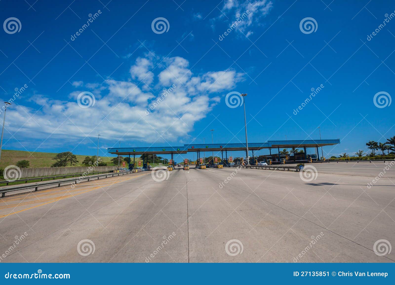 Concrete Highway Toll Gates Editorial Photo - Image of costs, country ...
