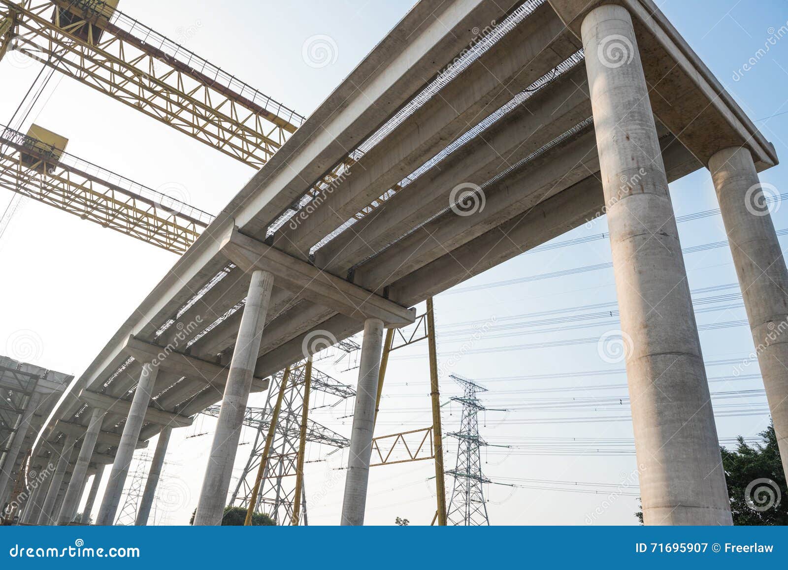 Concrete Highway Under Construction Stock Image - Image of civil ...