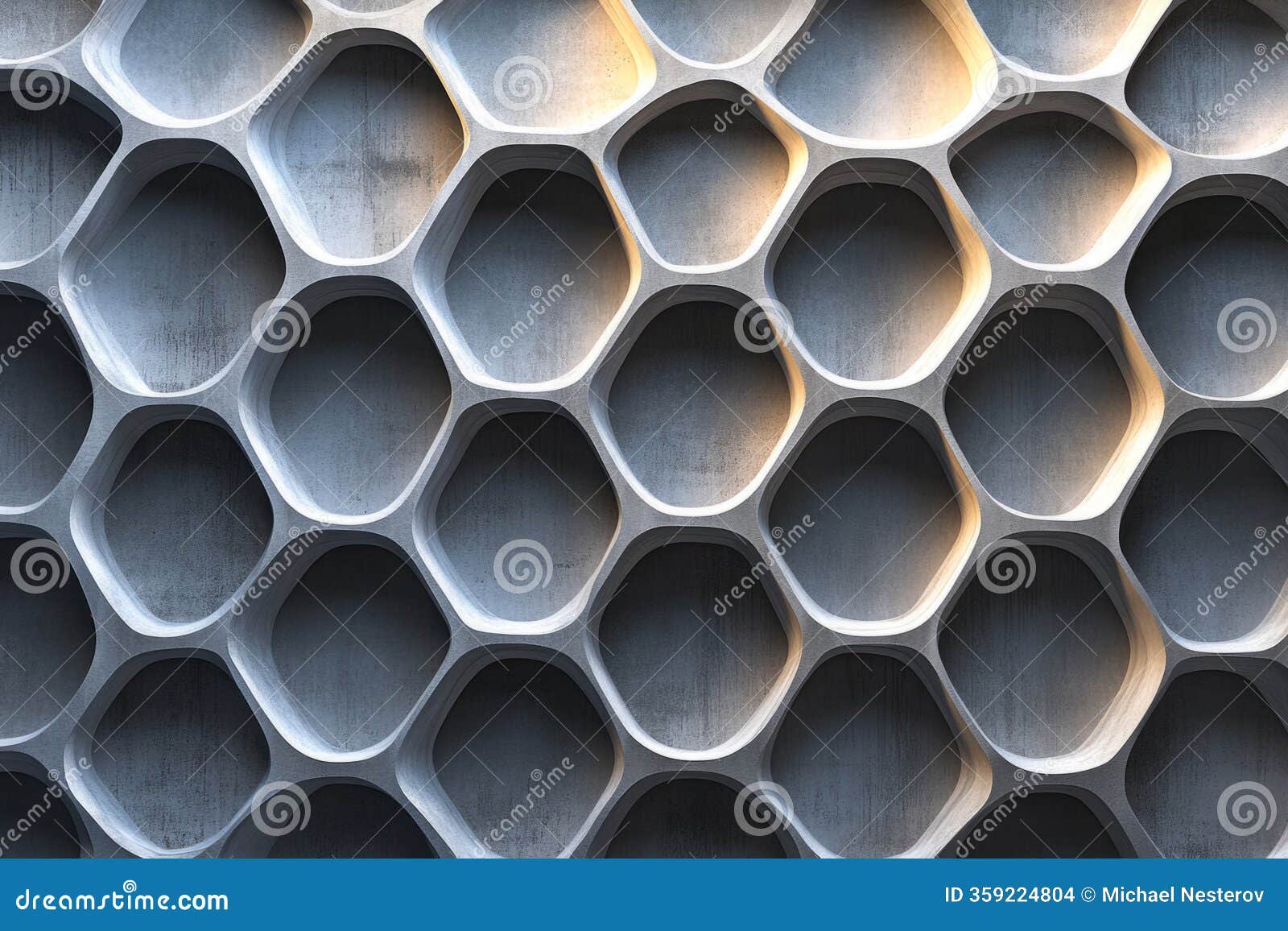 Concrete Honeycomb Pattern Forming a Captivating Architectural Texture ...
