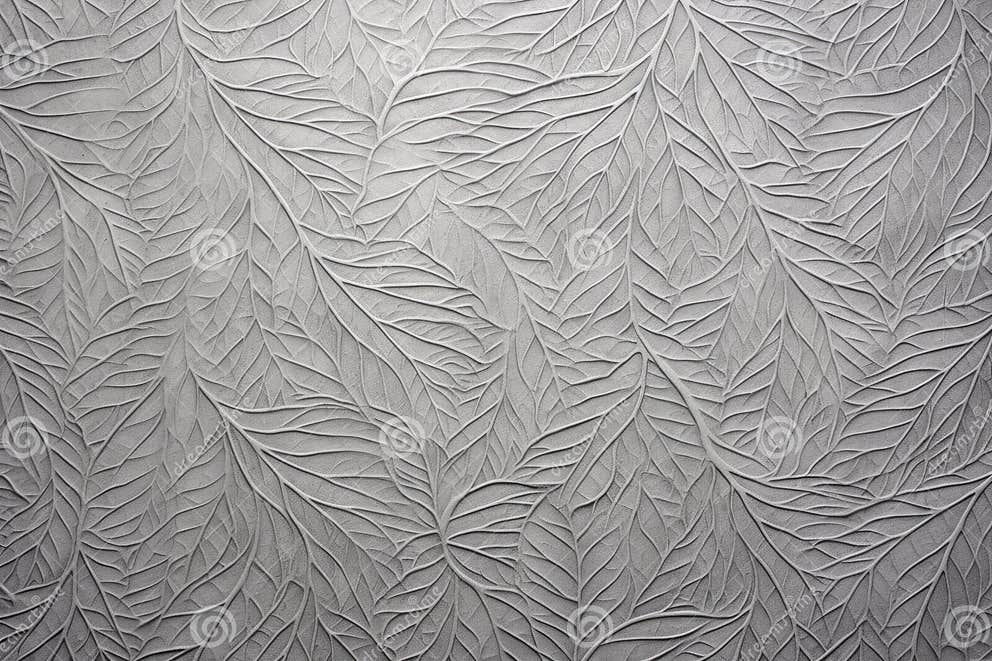 Concrete with Imprinted Leaf Pattern Stock Photo - Image of surface ...