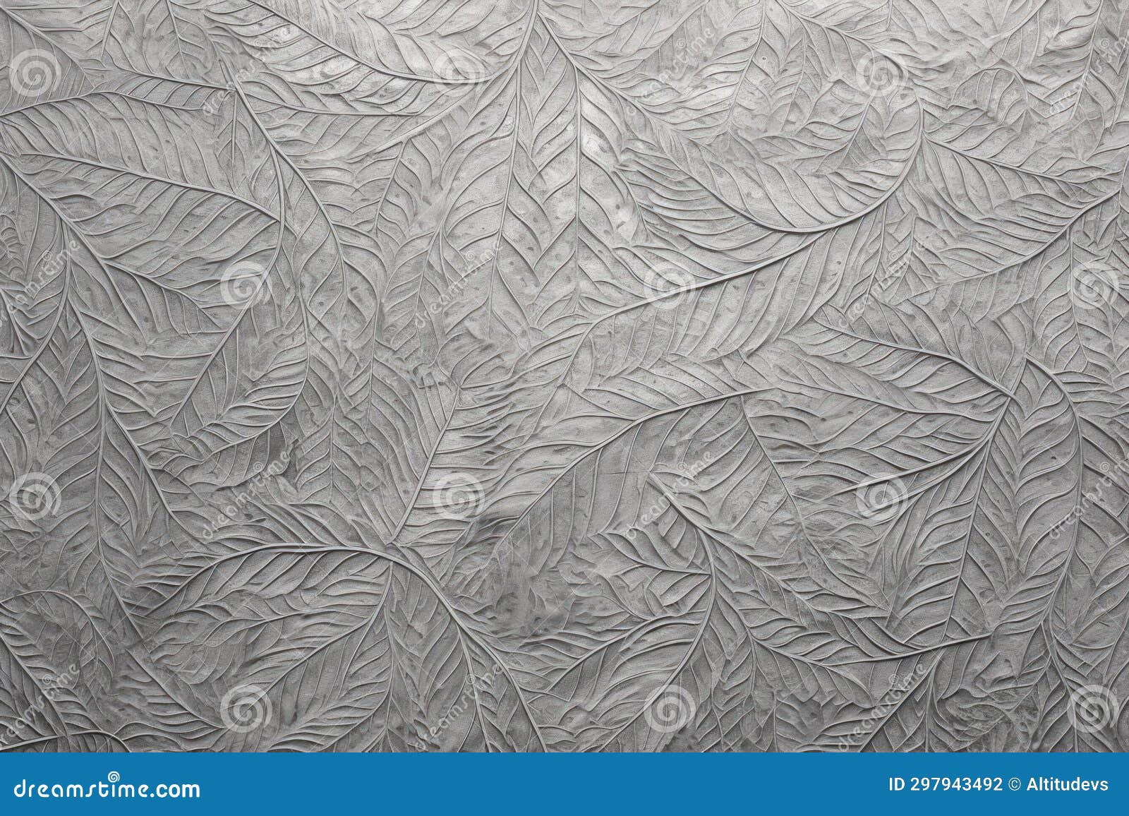 Concrete with Imprinted Leaf Pattern Stock Photo - Image of abstract ...