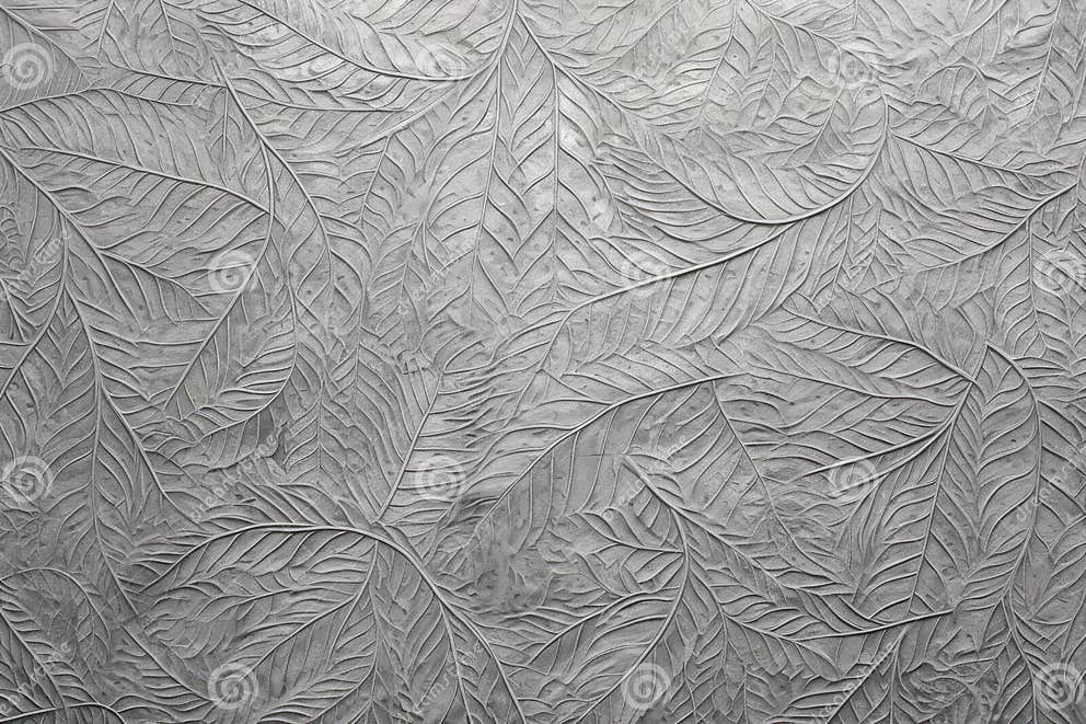 Concrete with Imprinted Leaf Pattern Stock Photo - Image of abstract ...