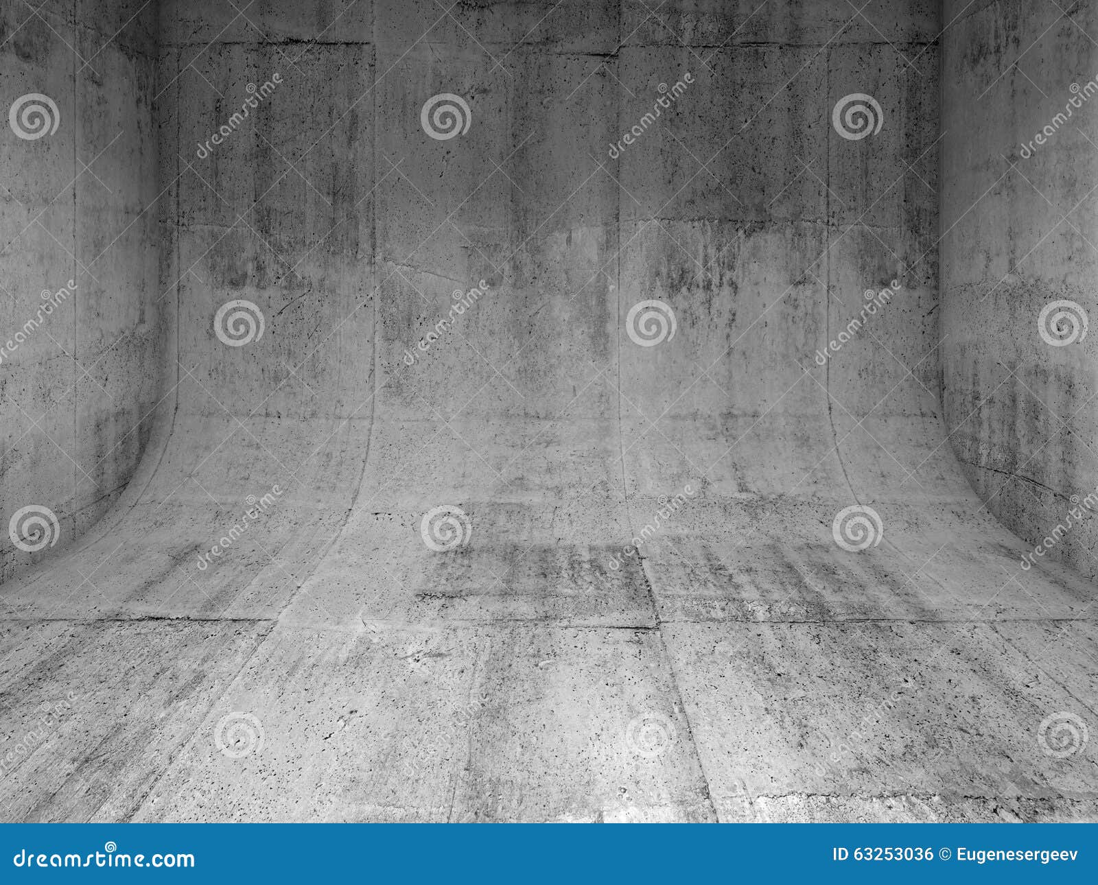 Concrete Interior with Rounded Edge 3 D Stock Illustration ...