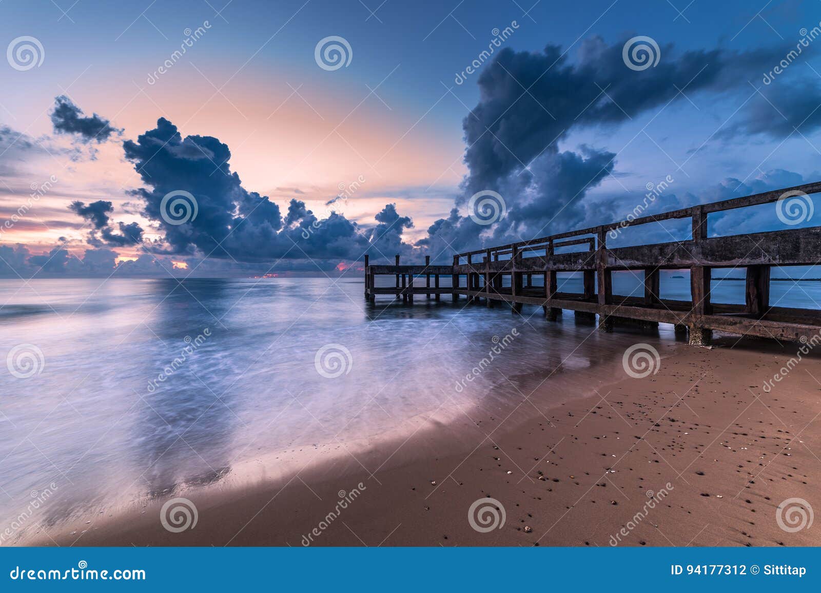 Concrete Jetty Along Side To the Sea Stock Photo - Image of ocean, boat ...