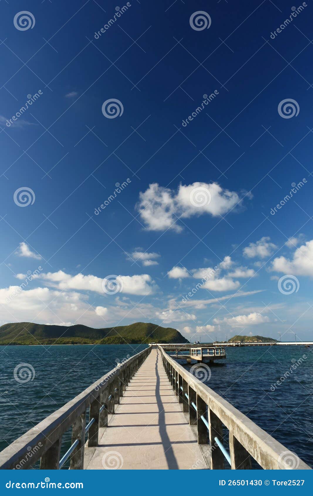Concrete Jetty with Railing Over Sea Stock Photo - Image of jetty ...