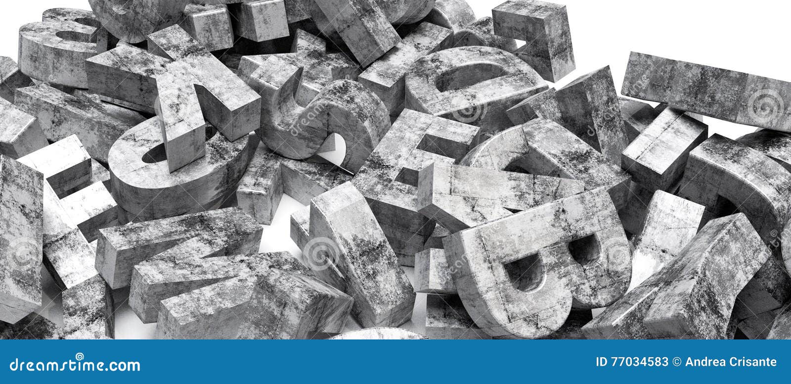 Concrete letters stock illustration. Illustration of collection - 77034583