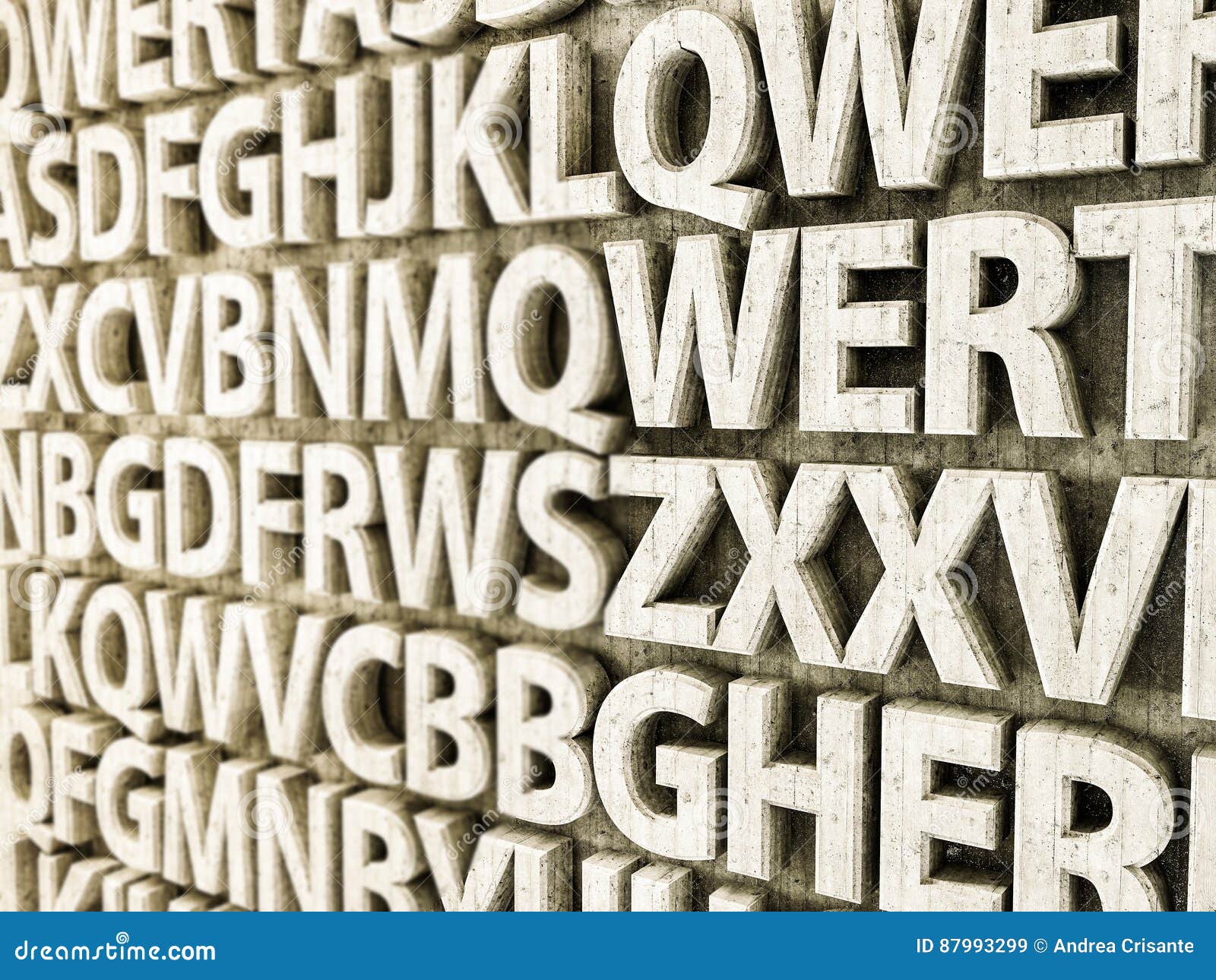 Concrete Letters Vector Illustration | CartoonDealer.com #72316050