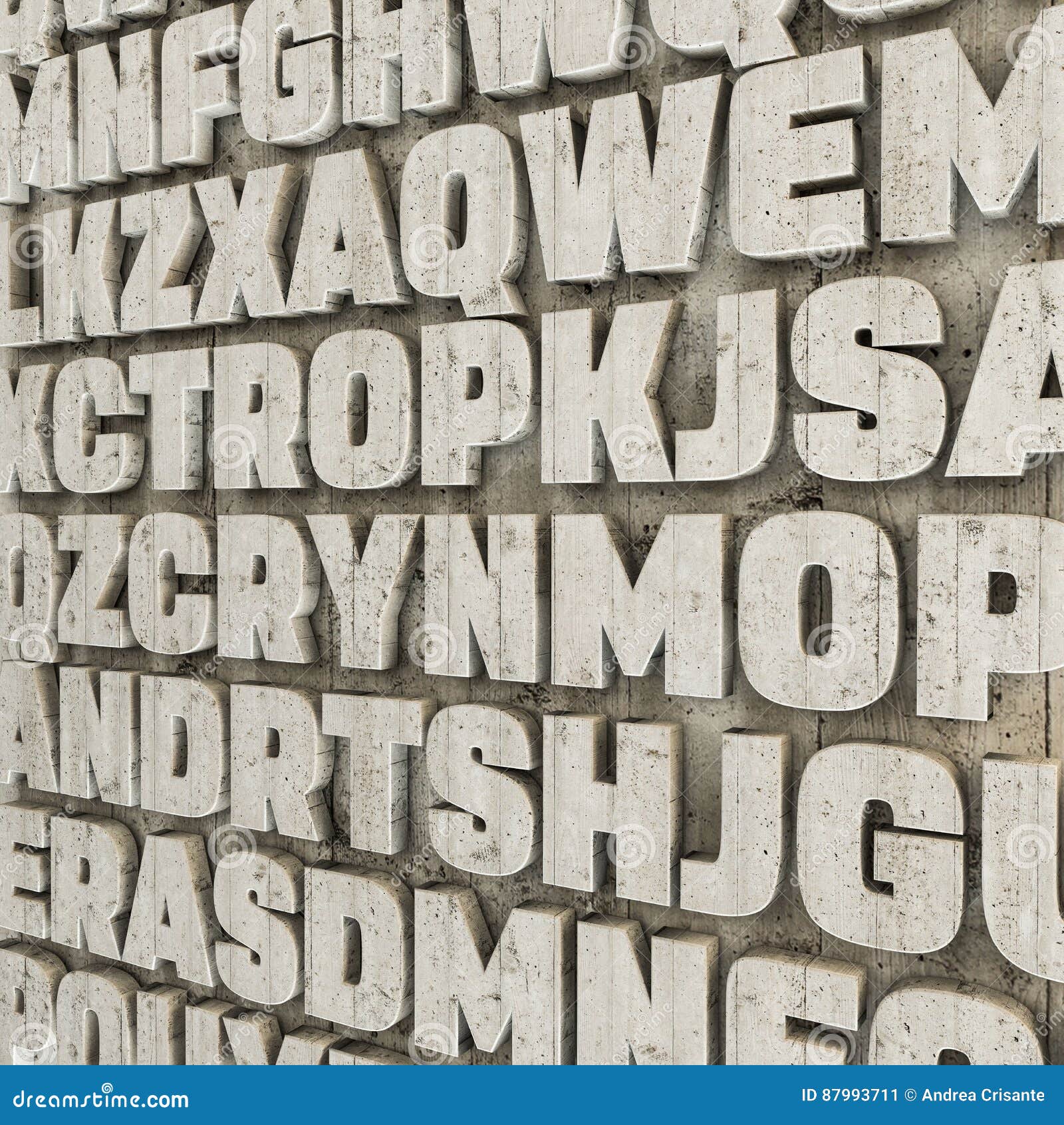 Concrete letters stock illustration. Illustration of stone - 87993711