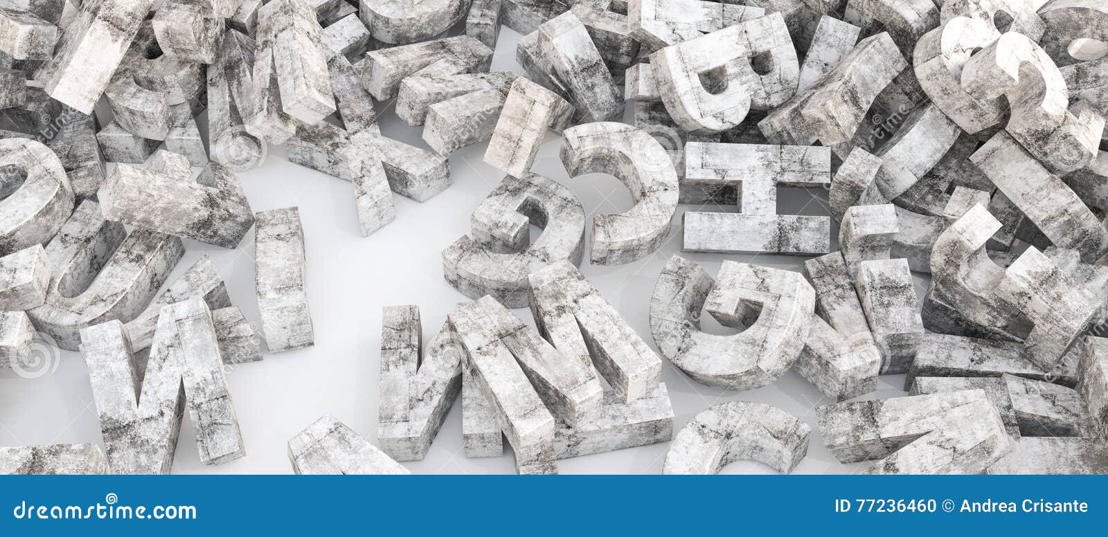 Concrete letters stock illustration. Illustration of graphic - 77236460