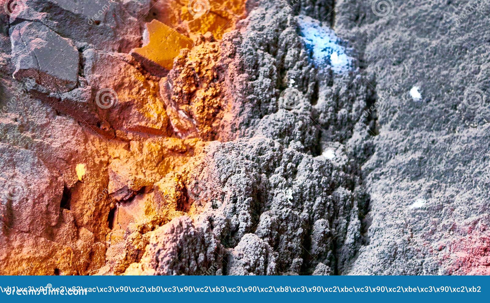 Concrete after Long Erosion Color Stock Photo - Image of earthquake ...