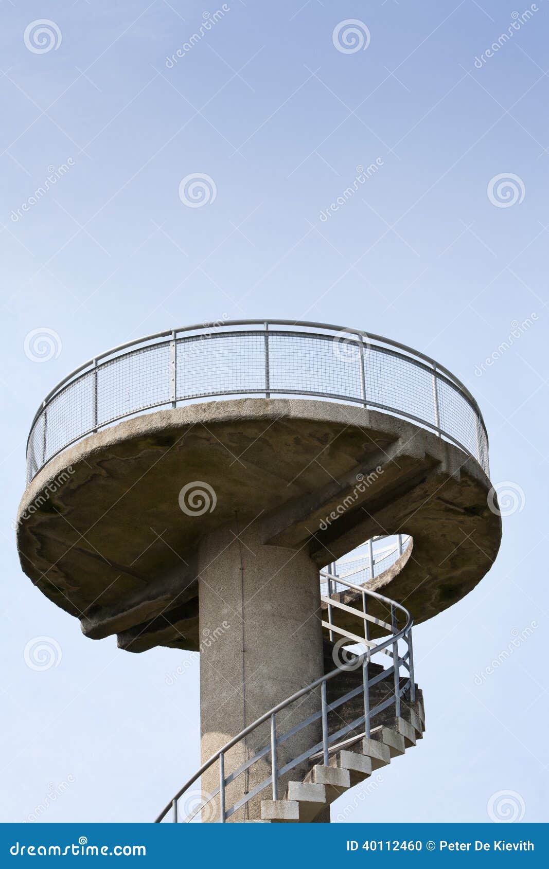 Concrete lookout tower stock photo. Image of fence, lookout - 40112460