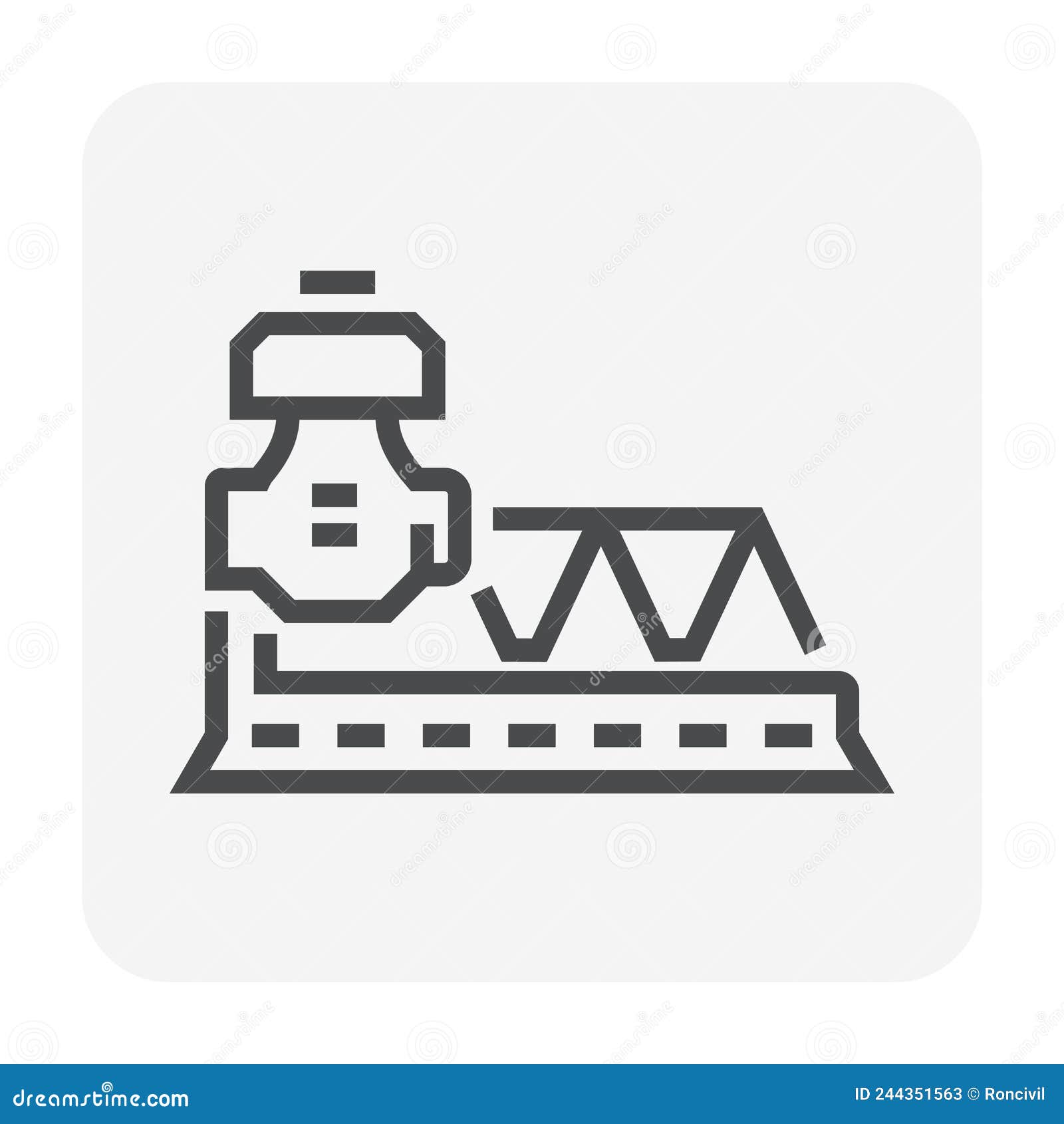 Concrete Leveling Machine or Screed Vector Icon. Stock Vector ...