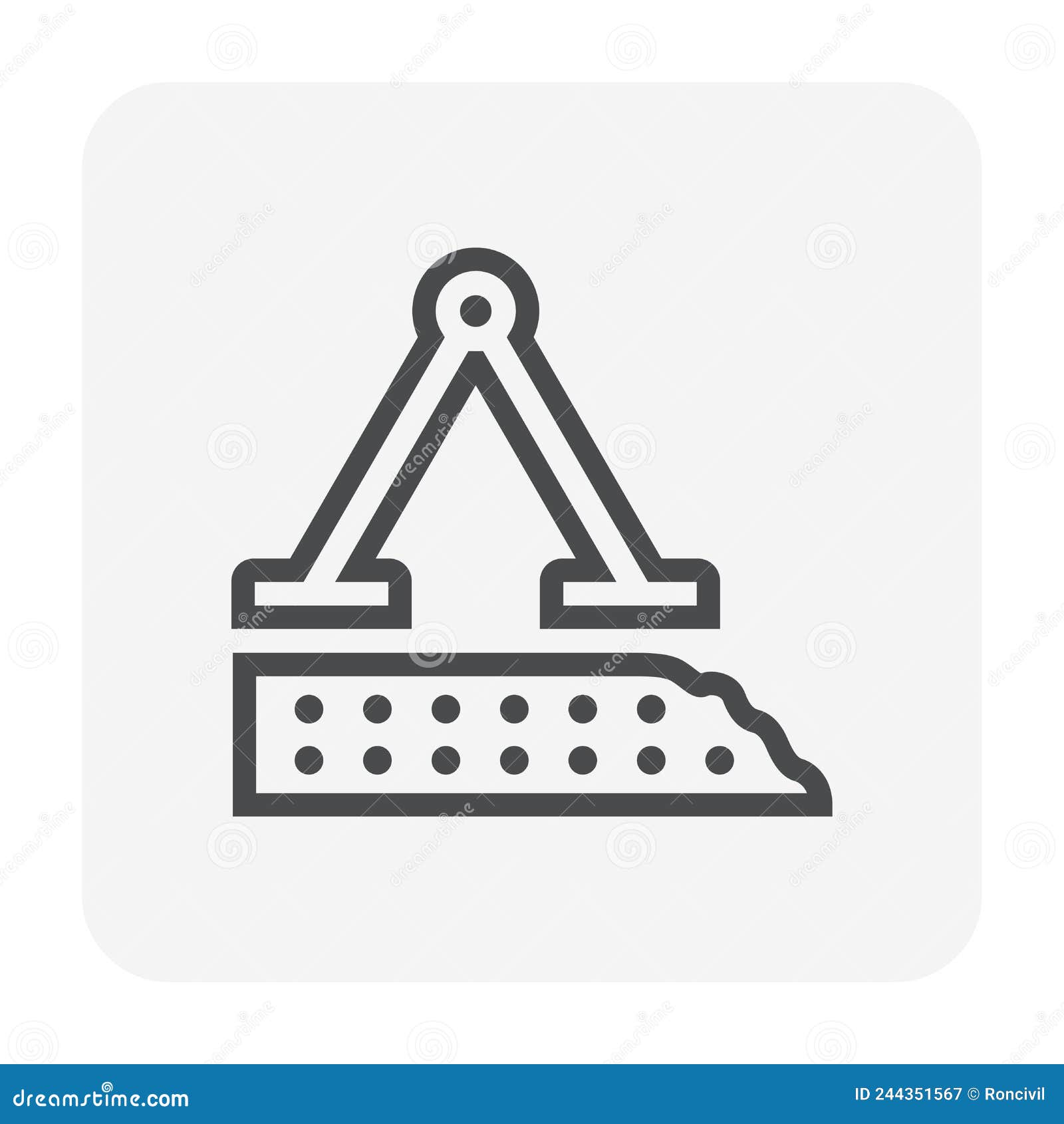 Concrete Leveling Machine or Screed Vector Icon. Stock Vector ...