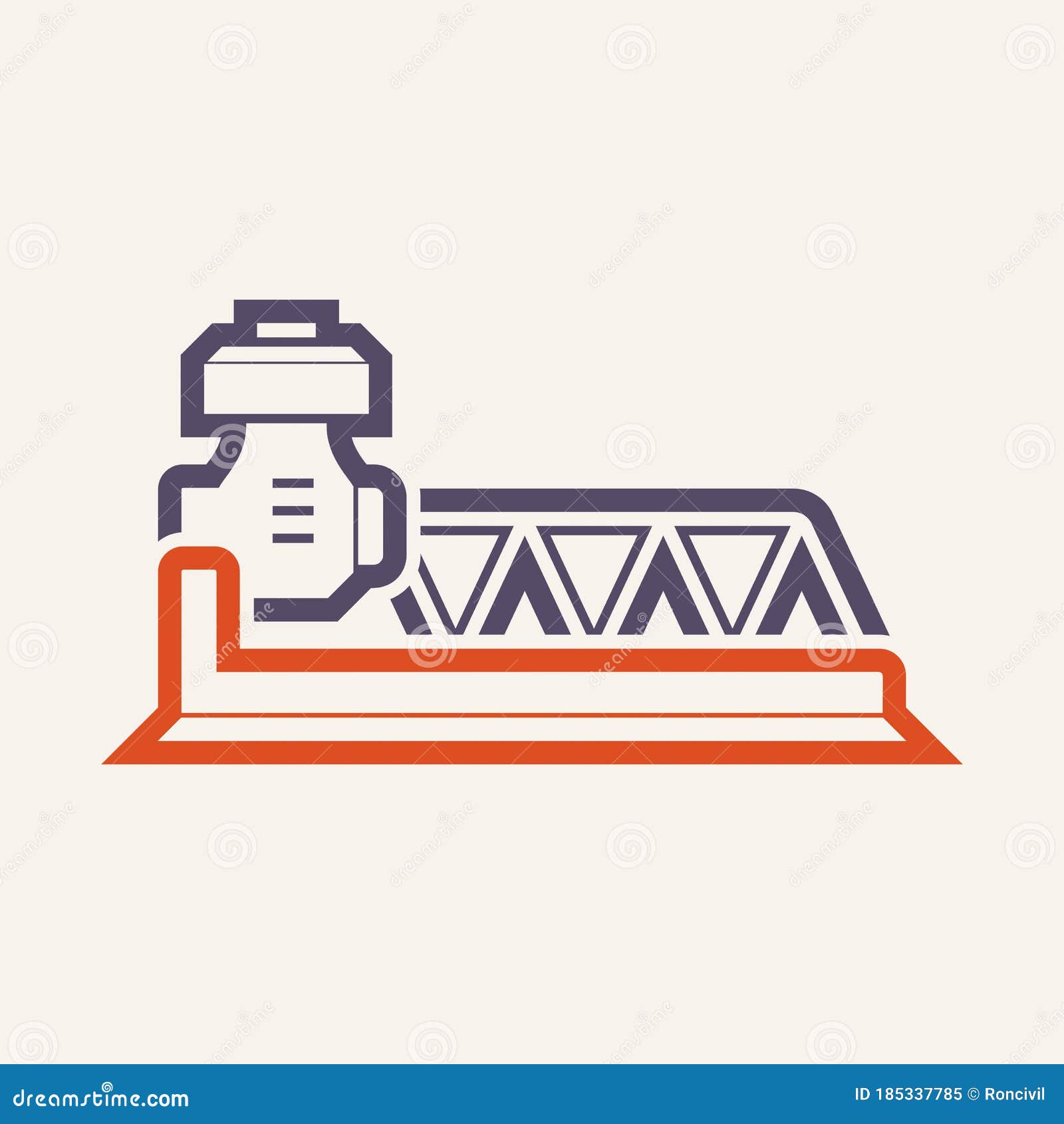 Concrete machine icon stock vector. Illustration of finish - 185337785