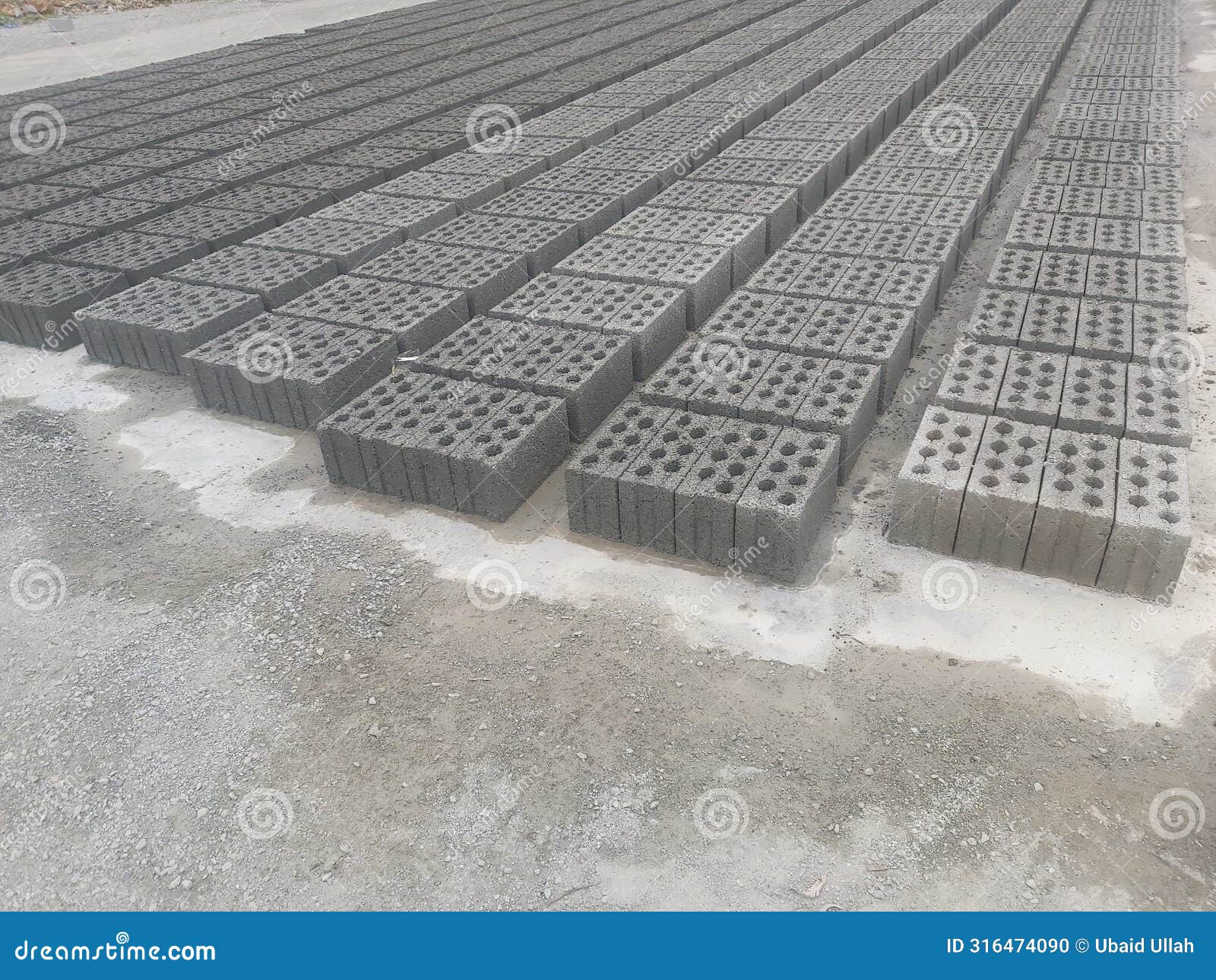 Concrete-made Blocks in a Block Factory Stock Photo - Image of pakistan ...