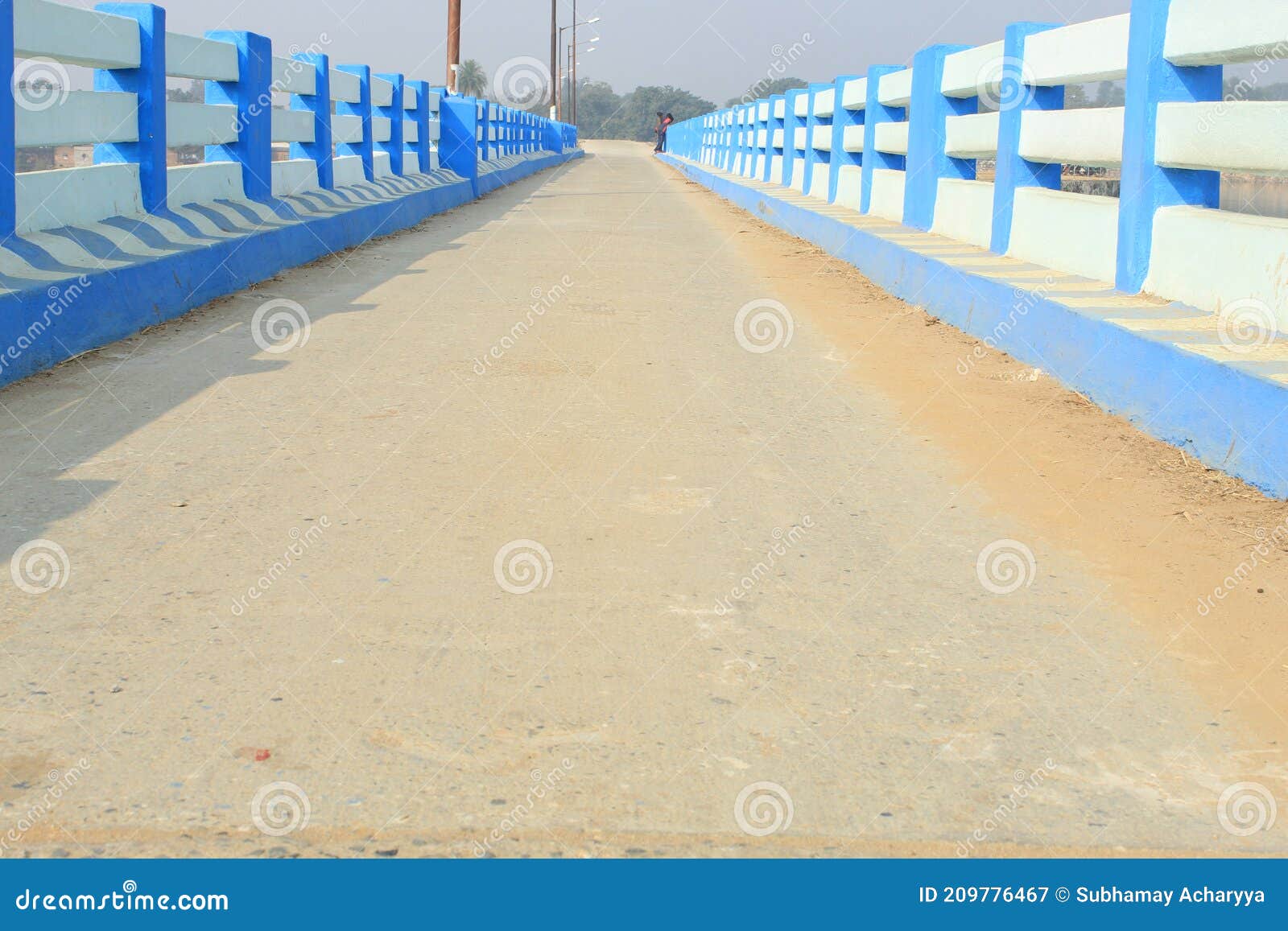 Concrete Made Bridge`s Wall Perspective and Pathway Display Stock Image ...