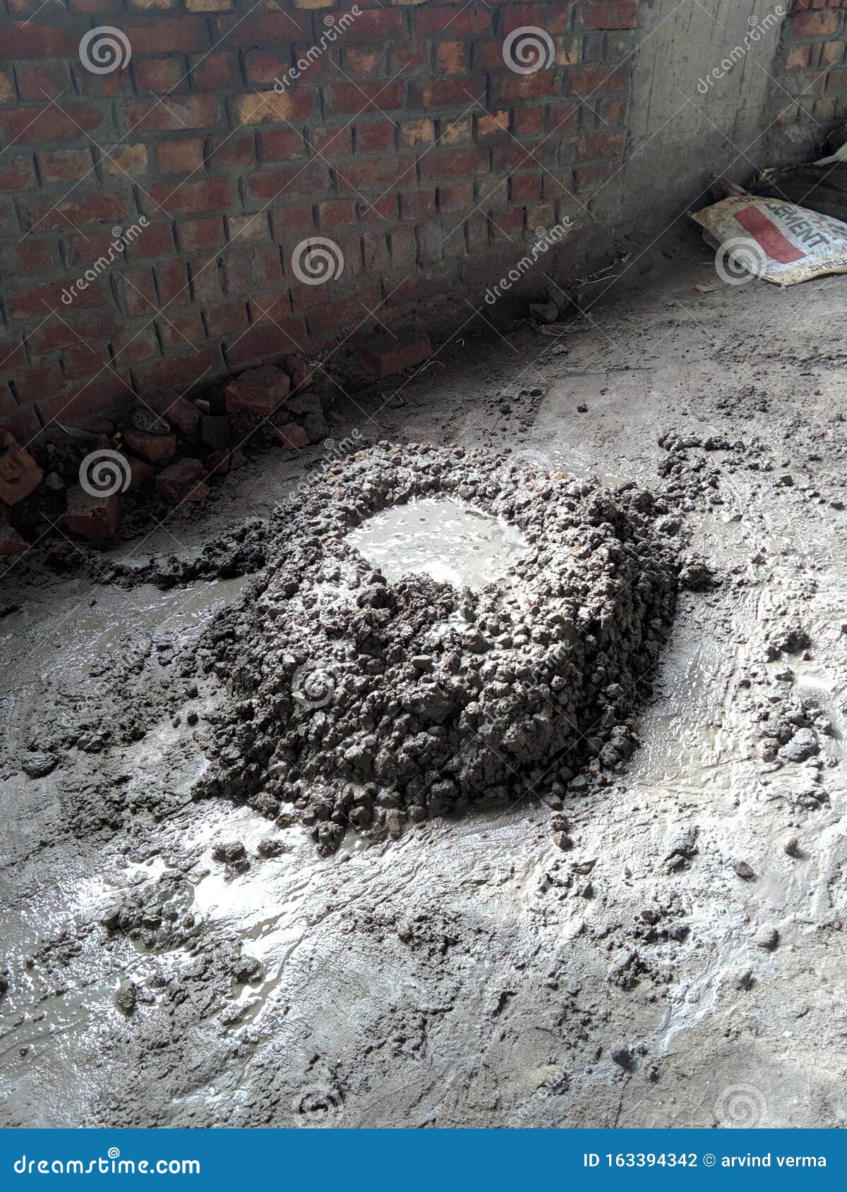 Concrete Made on the Construction Site Ready for Use Stock Photo ...