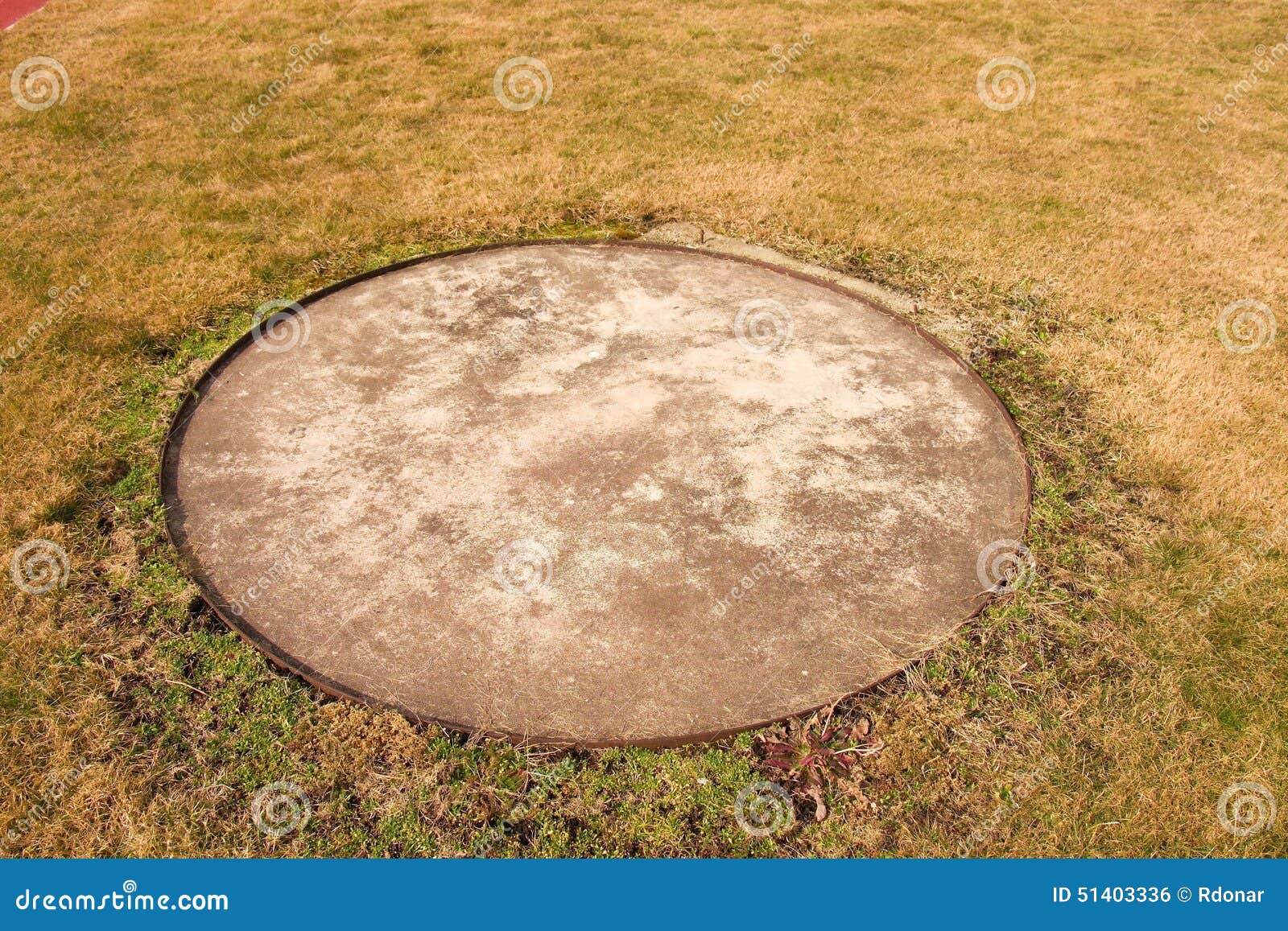 Concrete Manhole Cover Drainage System in the Midst of Cropped Dry ...