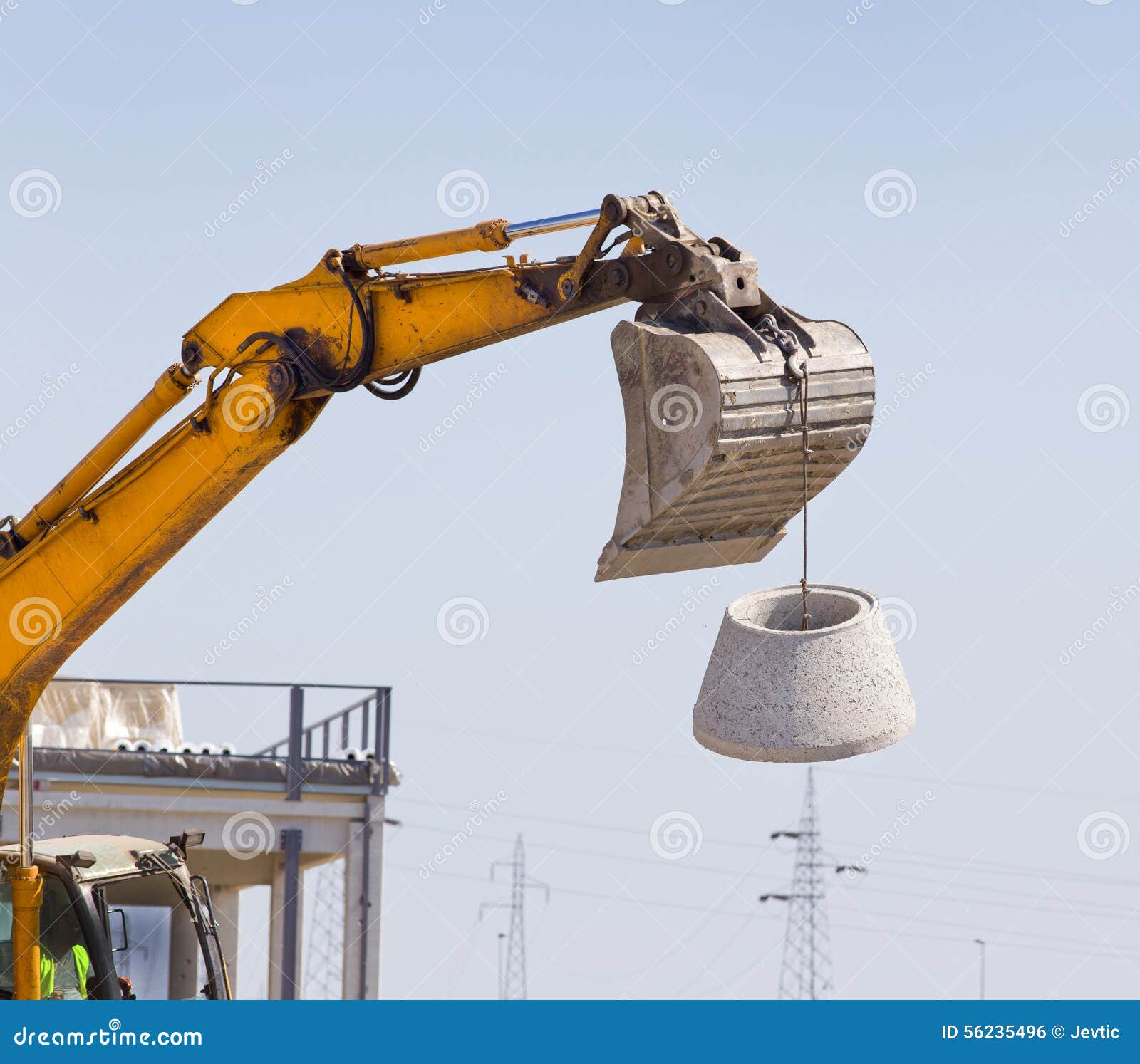 Concrete Manhole in the Sky Stock Photo - Image of trench, system: 56235496