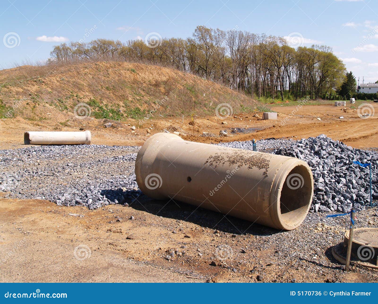 Concrete Material by a Construction Site Stock Photo - Image of ...