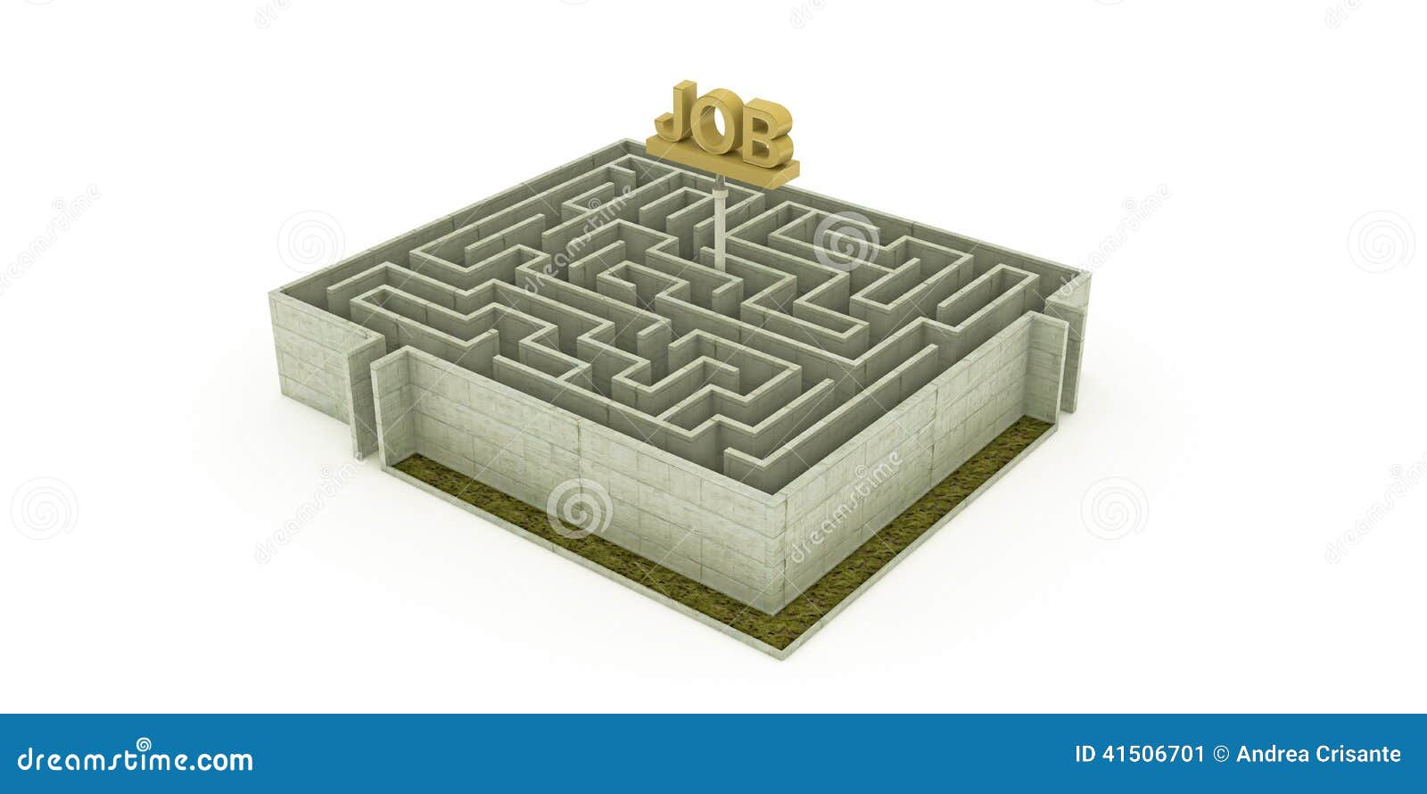 Concrete maze stock illustration. Illustration of maze - 41506701