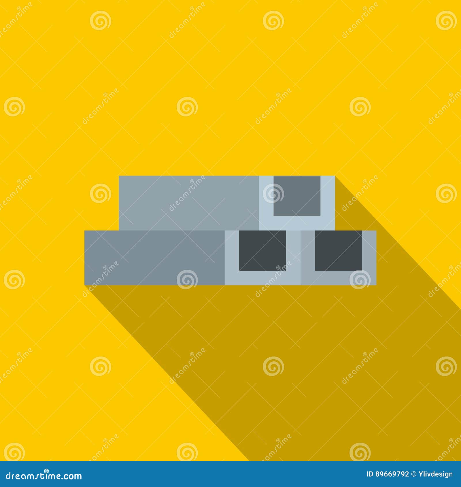 Concrete or Metal Constructions Icon, Flat Style Stock Vector ...