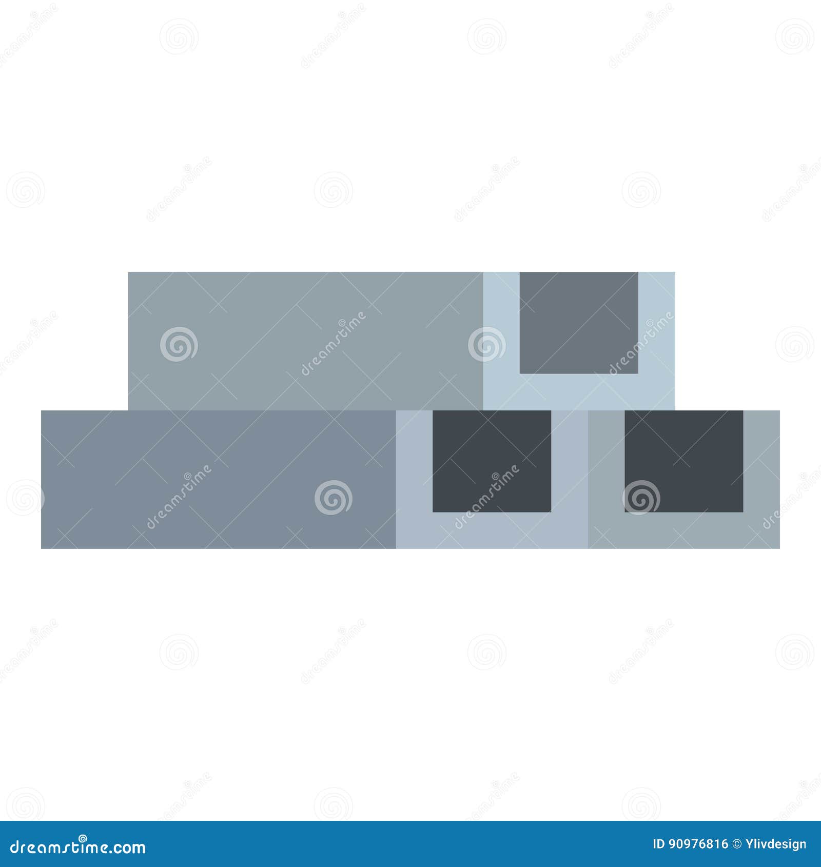 Concrete or Metal Constructions Icon Isolated Stock Vector ...