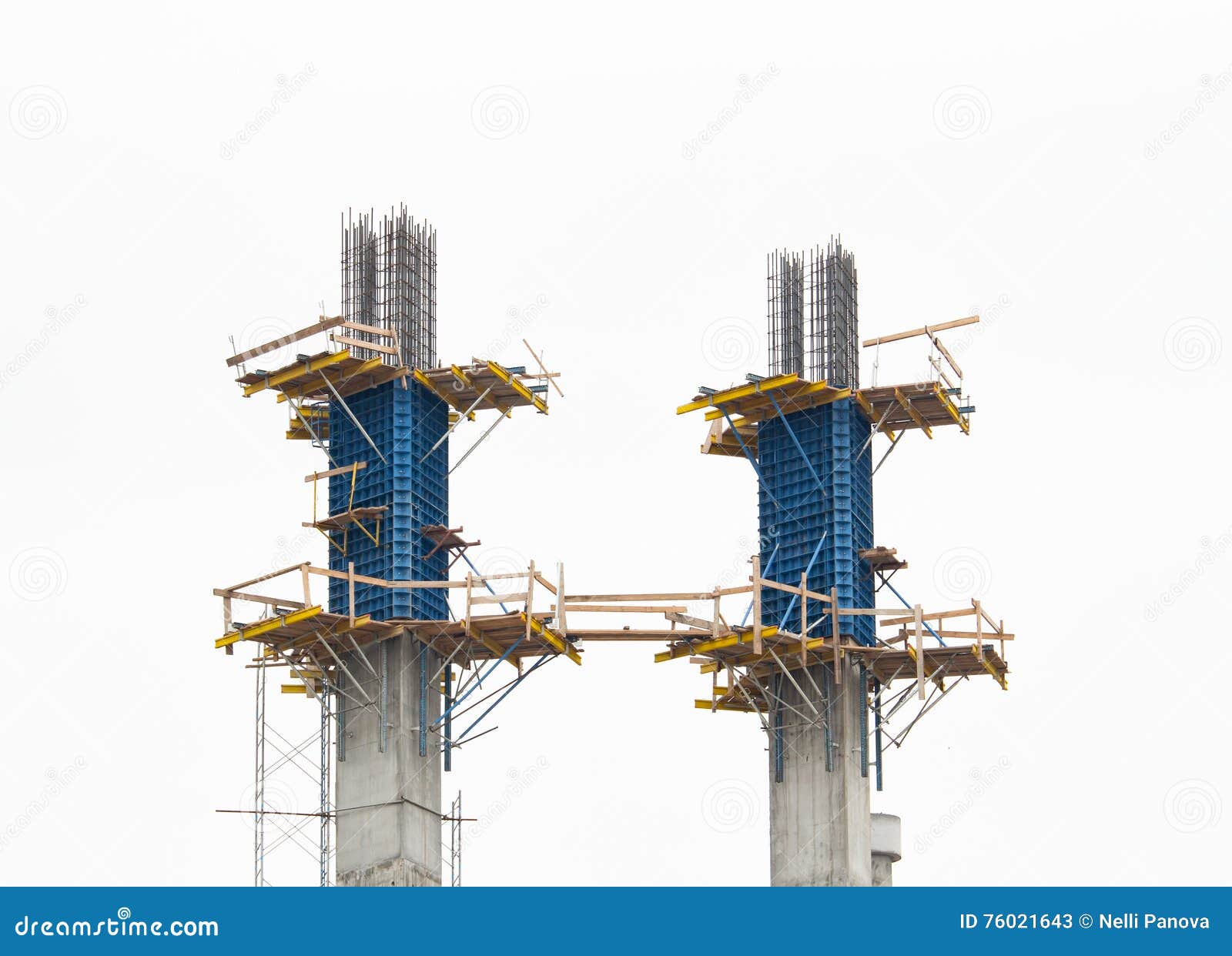 Concrete and Metal Structure of a Large Building Stock Image - Image of ...