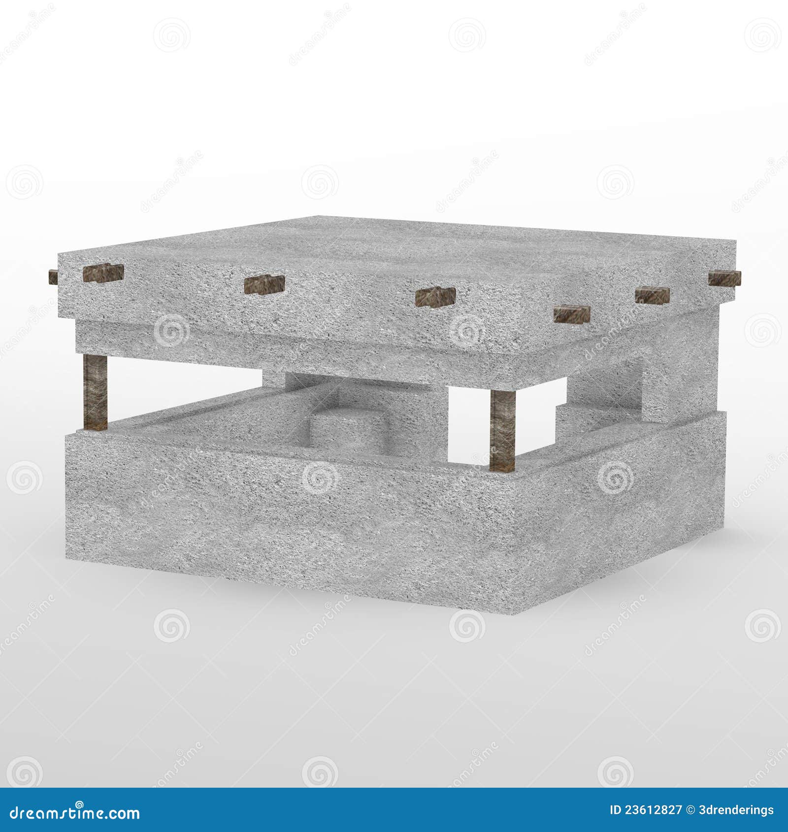 Concrete military bunker stock illustration. Illustration of ...