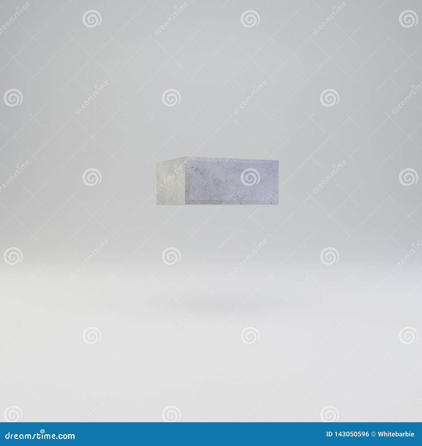 Concrete Minus Symbol with Plaster Texture Isolated on White Background ...