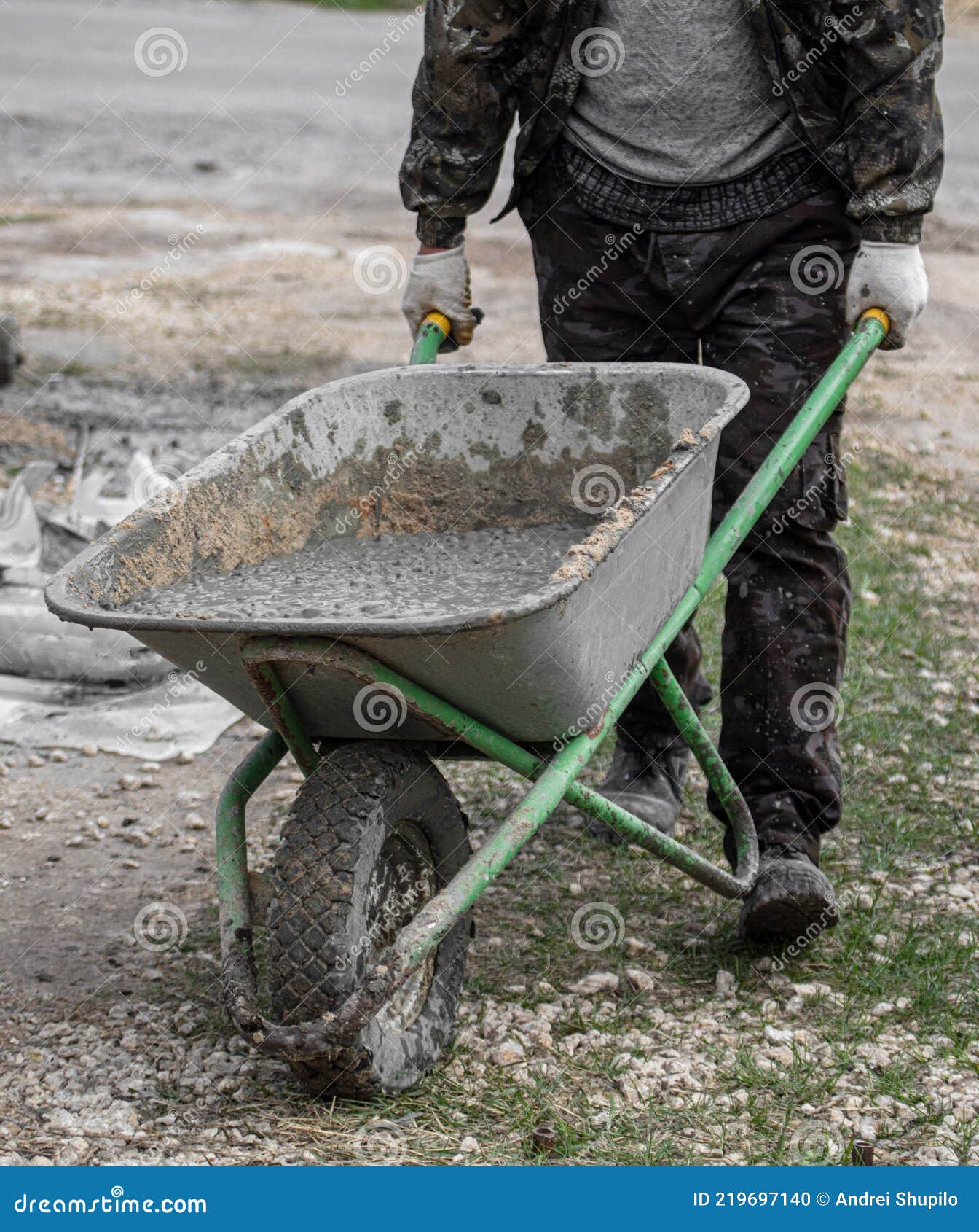 Concrete Mix Trolley at a Construction Site. Technologies Stock Photo ...