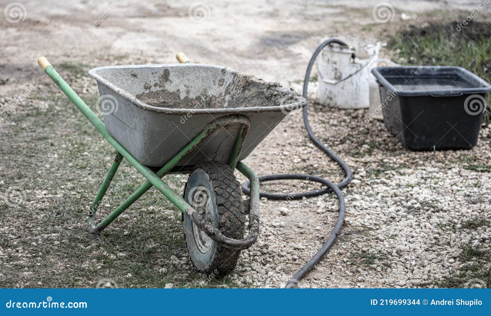 Concrete Mix Trolley at a Construction Site. Technologies Stock Photo ...