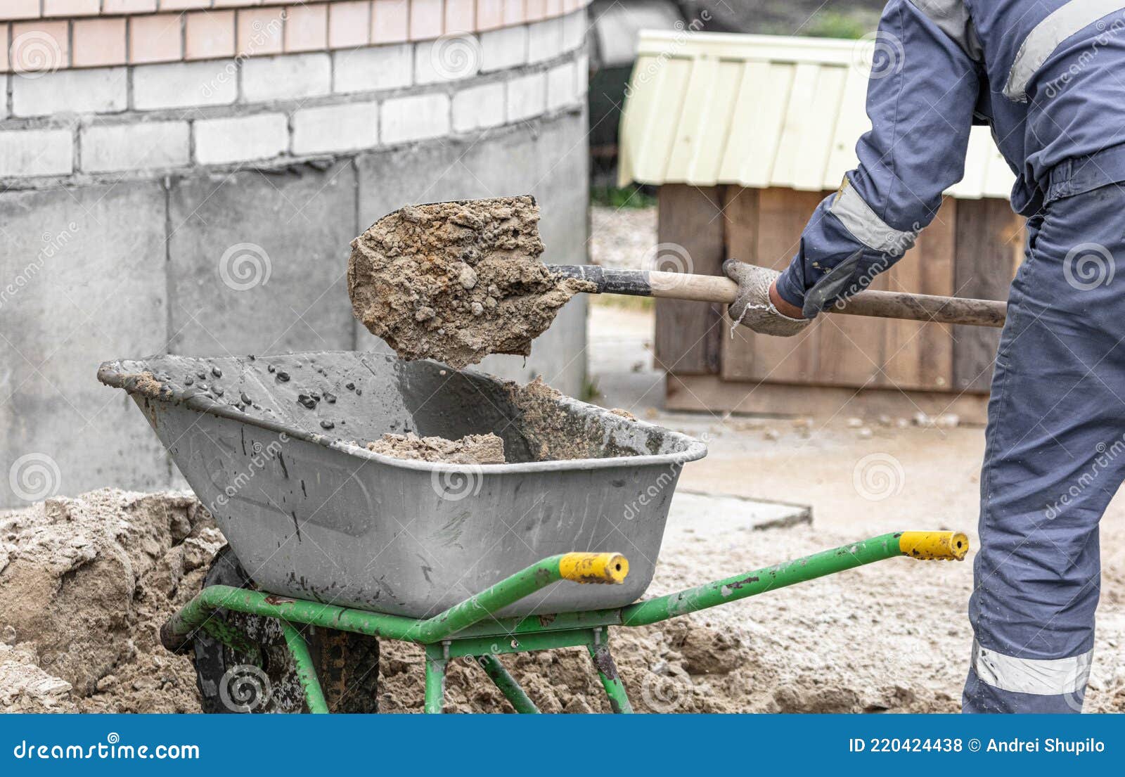 Concrete Mix Trolley at a Construction Site. Technologies Stock Photo ...